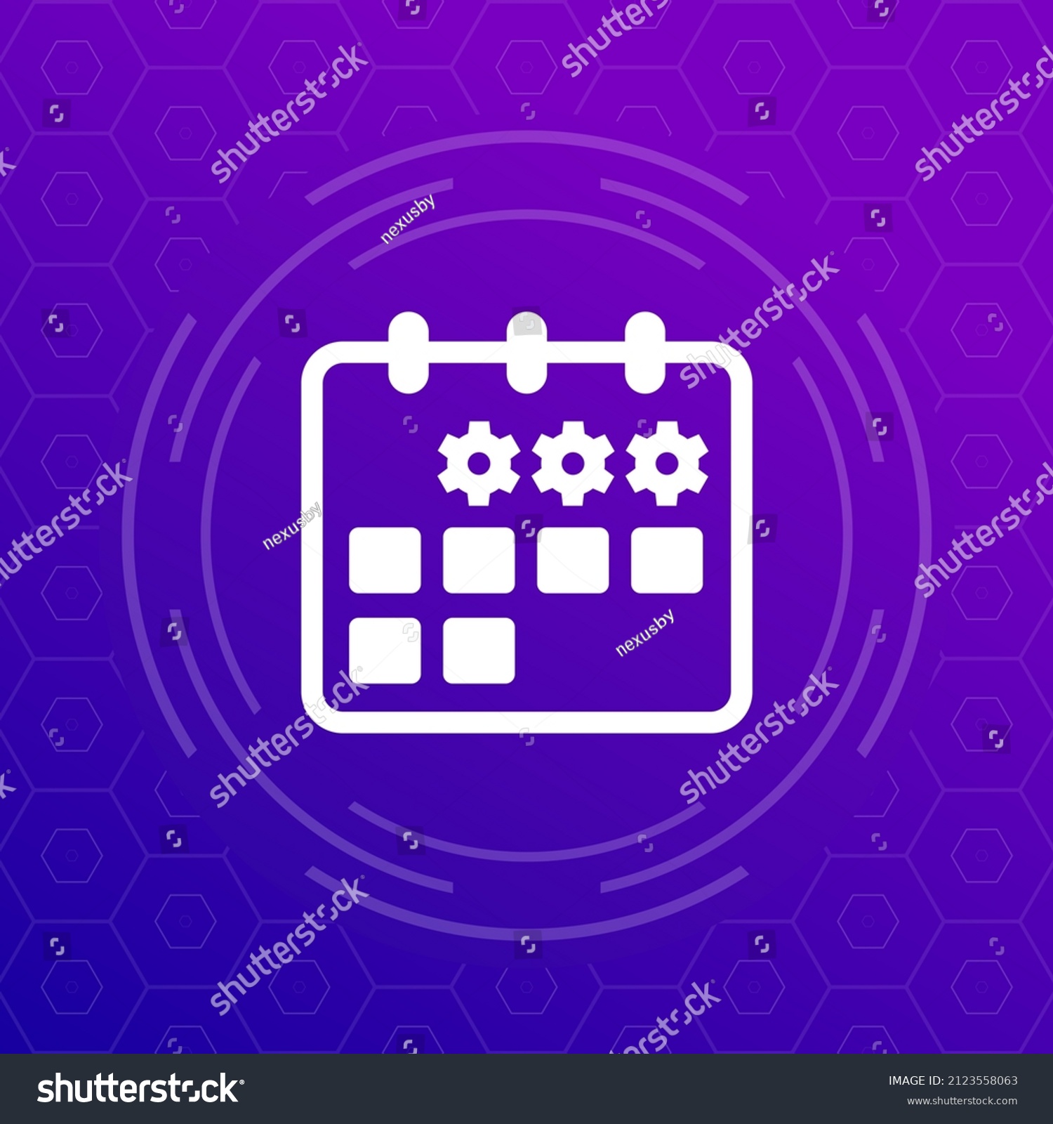Maintenance Schedule Icon Calendar Vector Stock Vector (Royalty Free ...