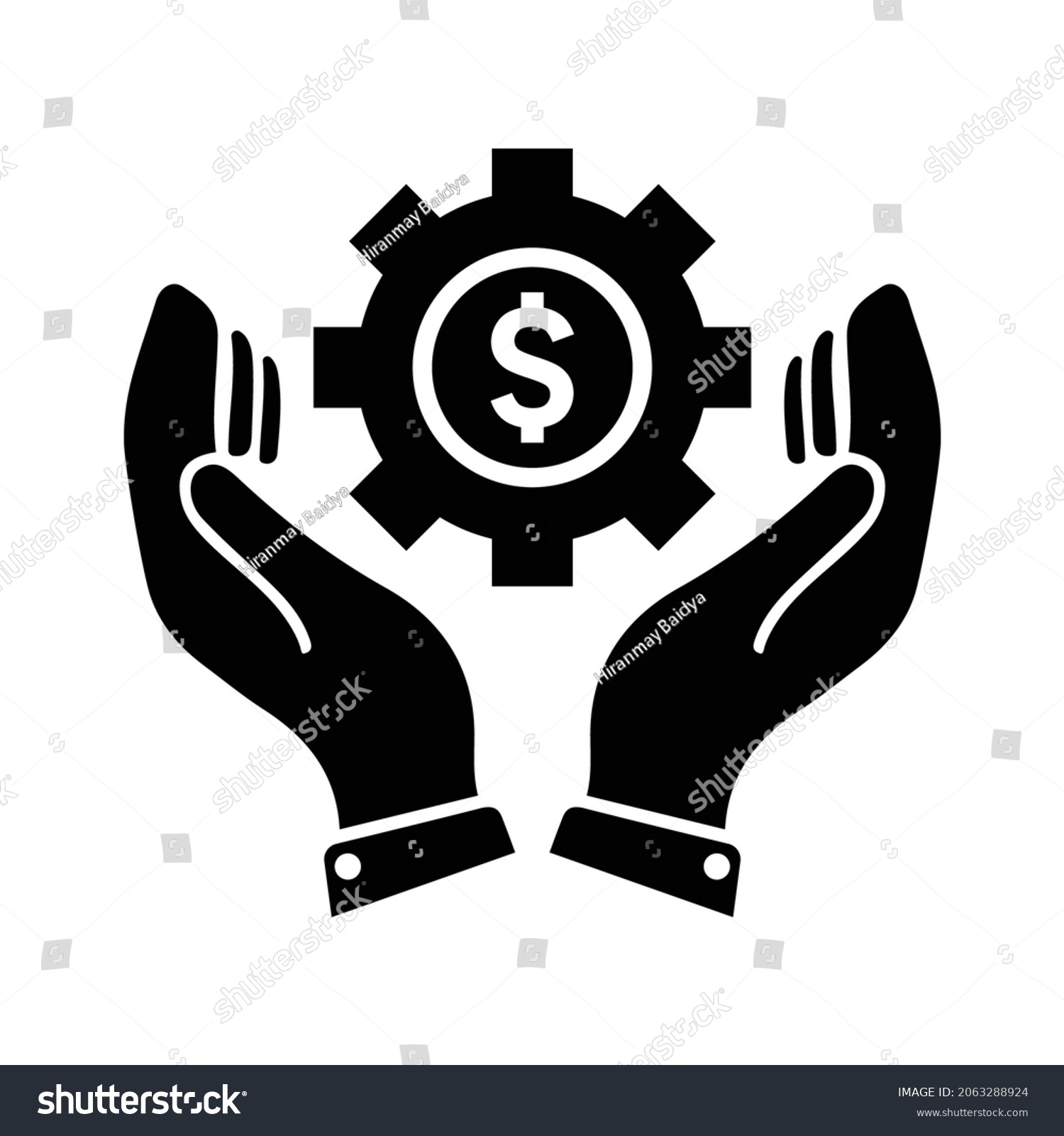 Maintenance Support Hands Icon Black Vector Stock Vector (Royalty Free ...