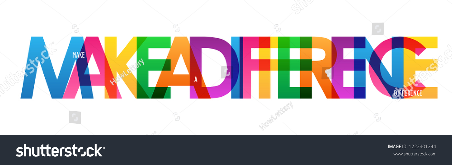 Make Difference Colorful Letters Banner Stock Vector (Royalty Free ...