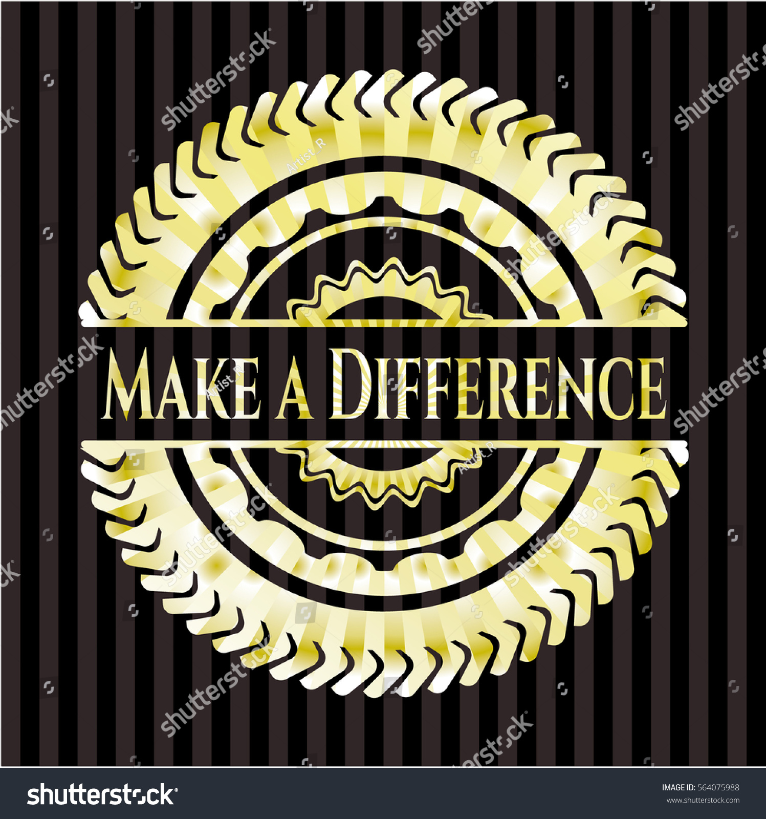 Make Difference Gold Emblem Stock Vector (Royalty Free) 564075988 ...