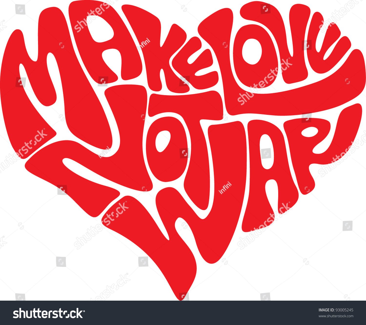 Make Love Heart Vector Stock Vector (Royalty Free) 93005245