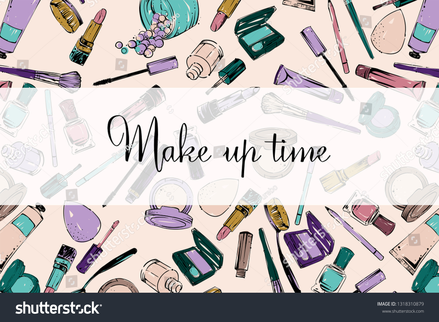 Make Time Banner Vector Stock Vector (Royalty Free) 1318310879