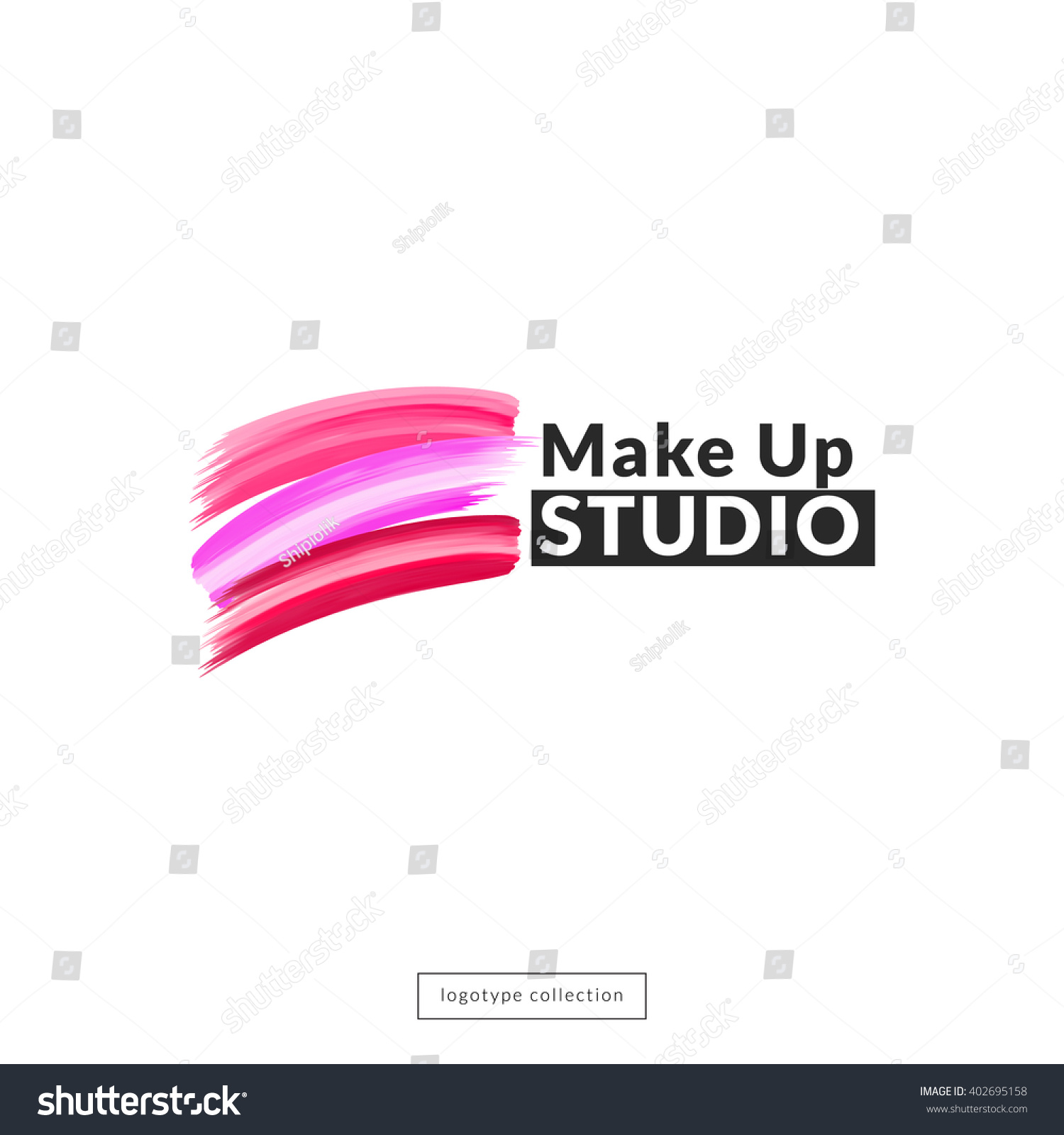 Makeup Studio Logo Design Template Vector Stock Vector (Royalty Free ...