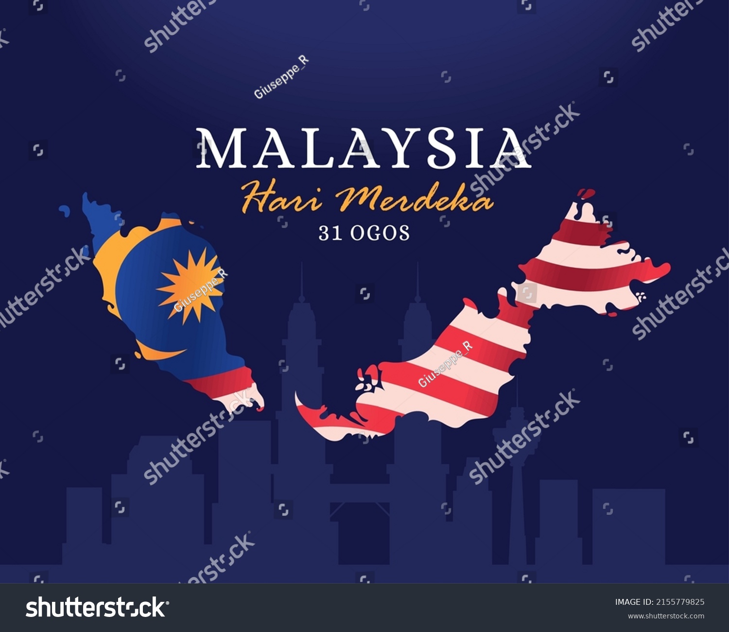 Malaysia Hari Merdeka Card Layout Stock Vector (Royalty Free ...