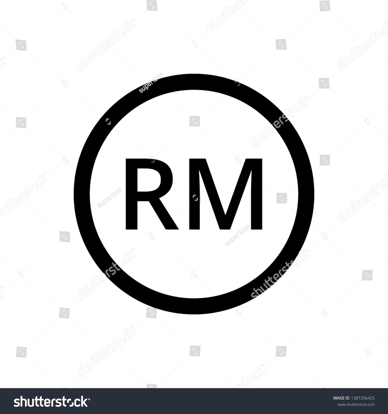 Malaysian Ringgit Icon Vector Illustration Logo Stock Vector (Royalty ...
