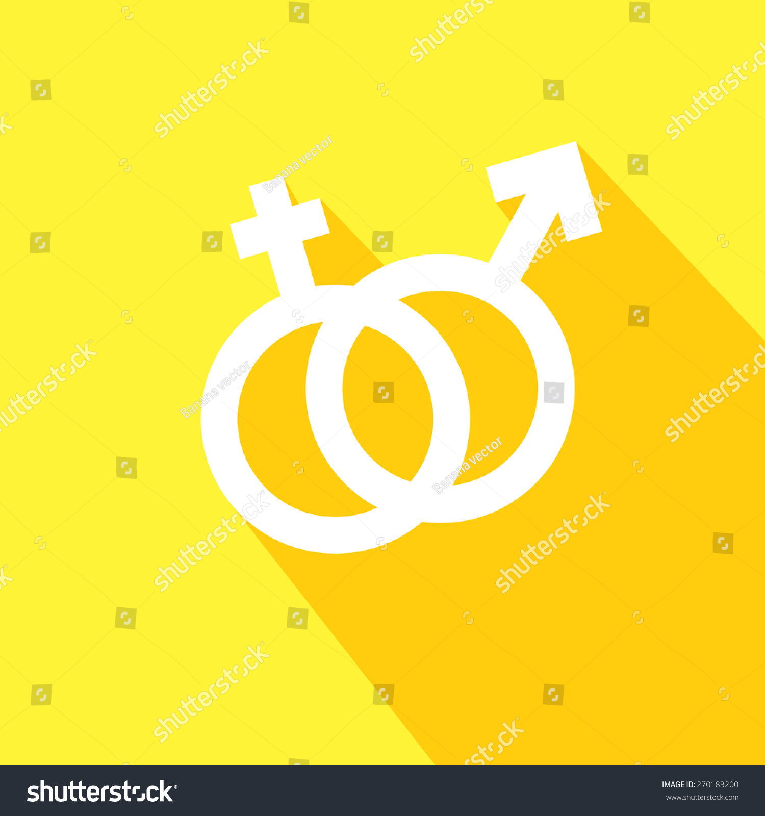 Male Female Sex Symbol Vector Flat Vector De Stock Libre De Regalías