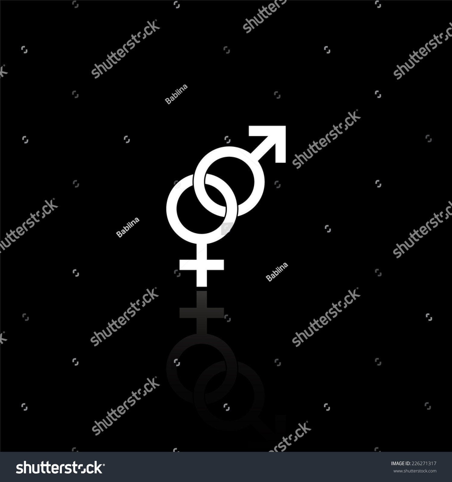 Male Female Sex Symbol Vector Illustration เวกเตอร์สต็อก ปลอดค่า