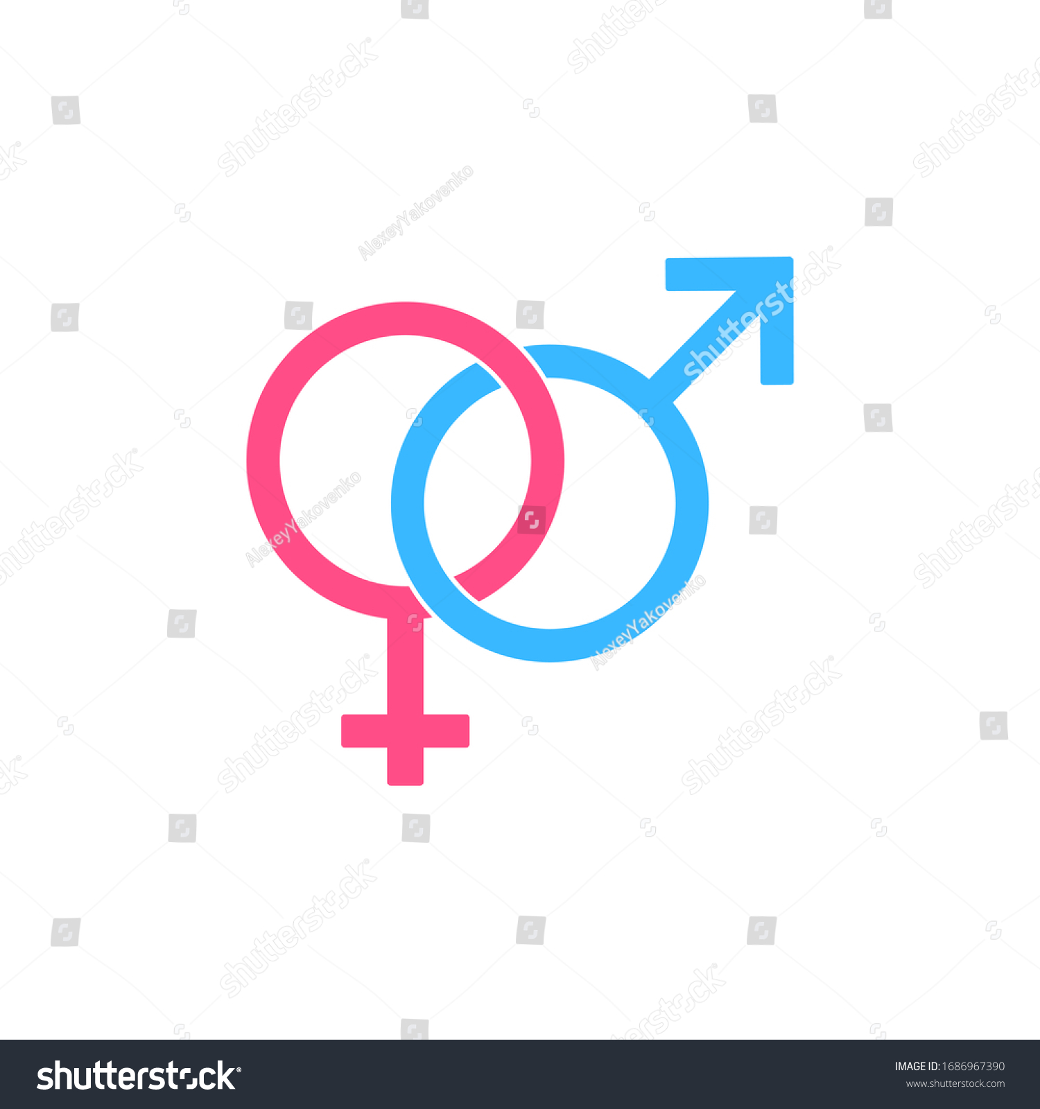 Male Female Symbols Gender Sex Symbol เวกเตอร์สต็อก ปลอดค่าลิขสิทธิ์