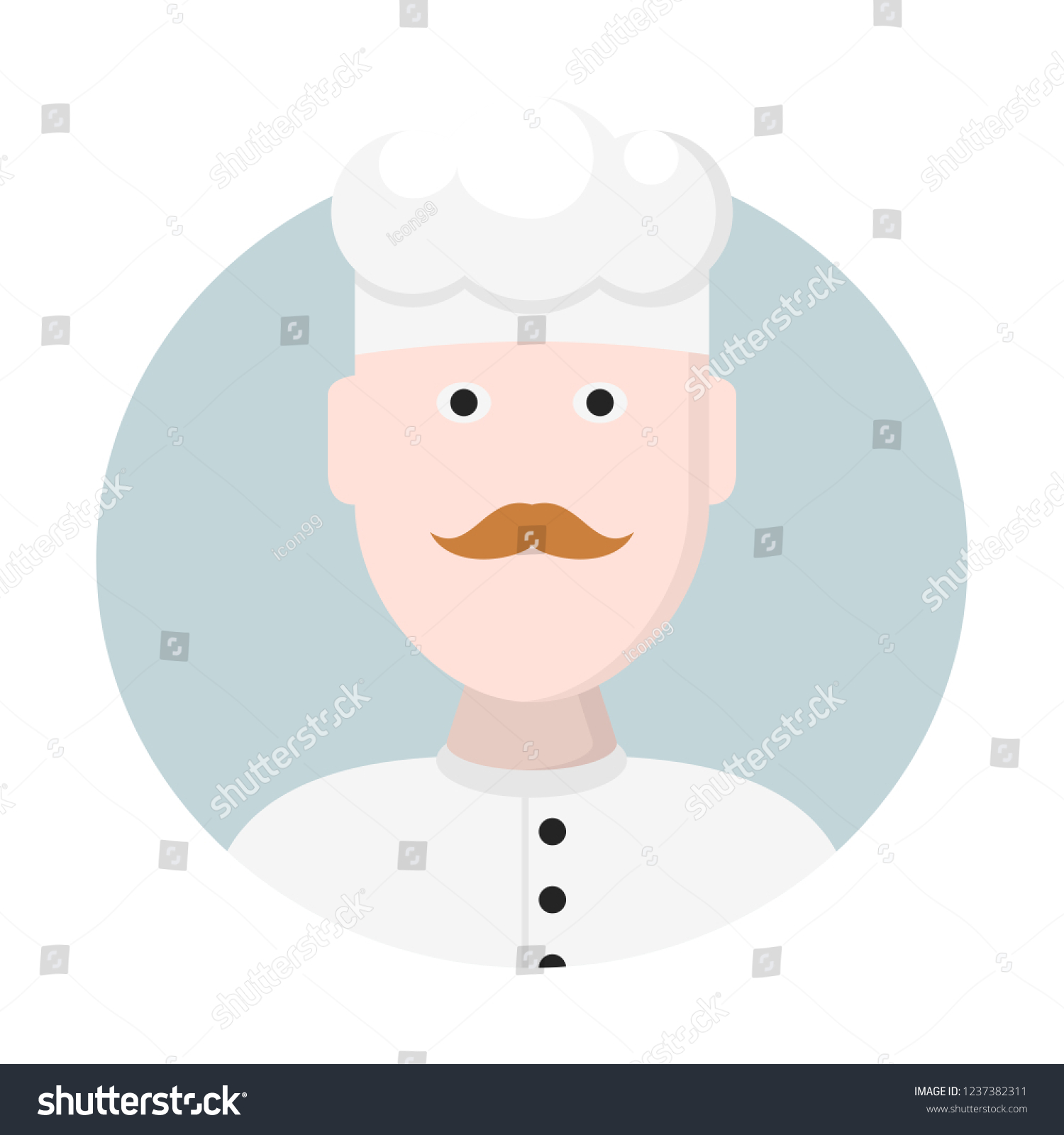 Male Chef Avatar Stock Vector (Royalty Free) 1237382311 | Shutterstock