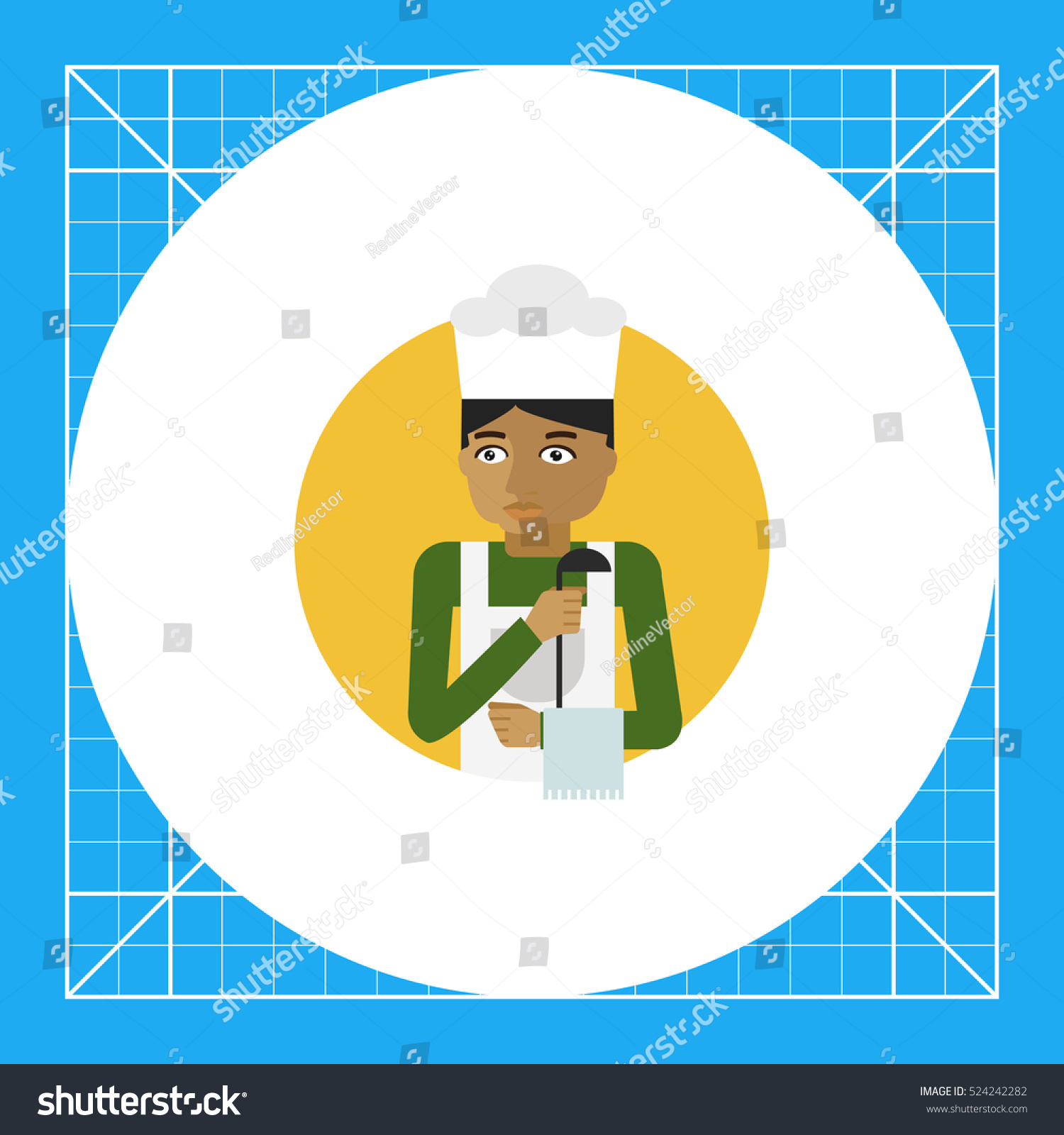 Male Chef Portrait Stock Vector (Royalty Free) 524242282
