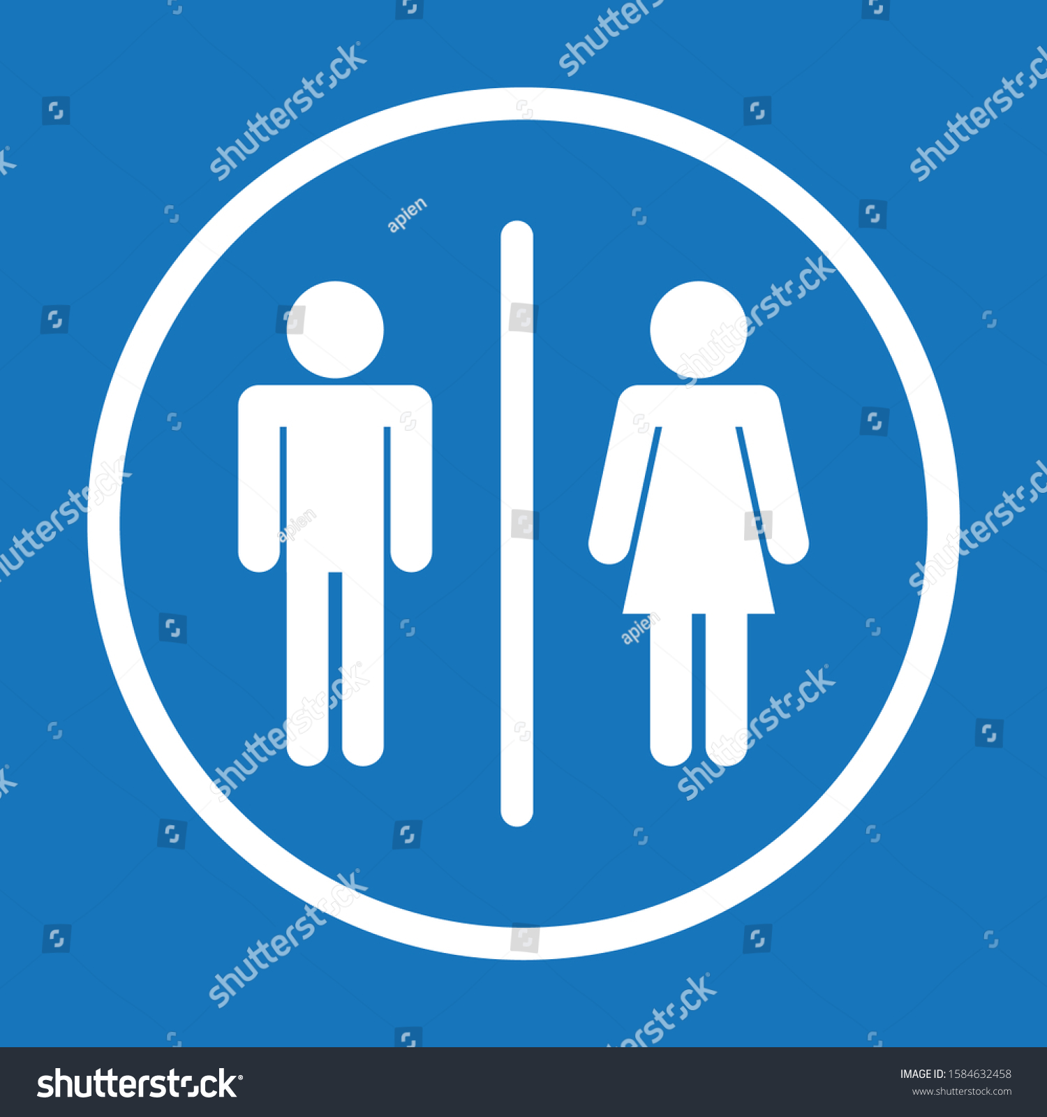Male Female Toilet Restroom Sign Logo Image Vectorielle De Stock