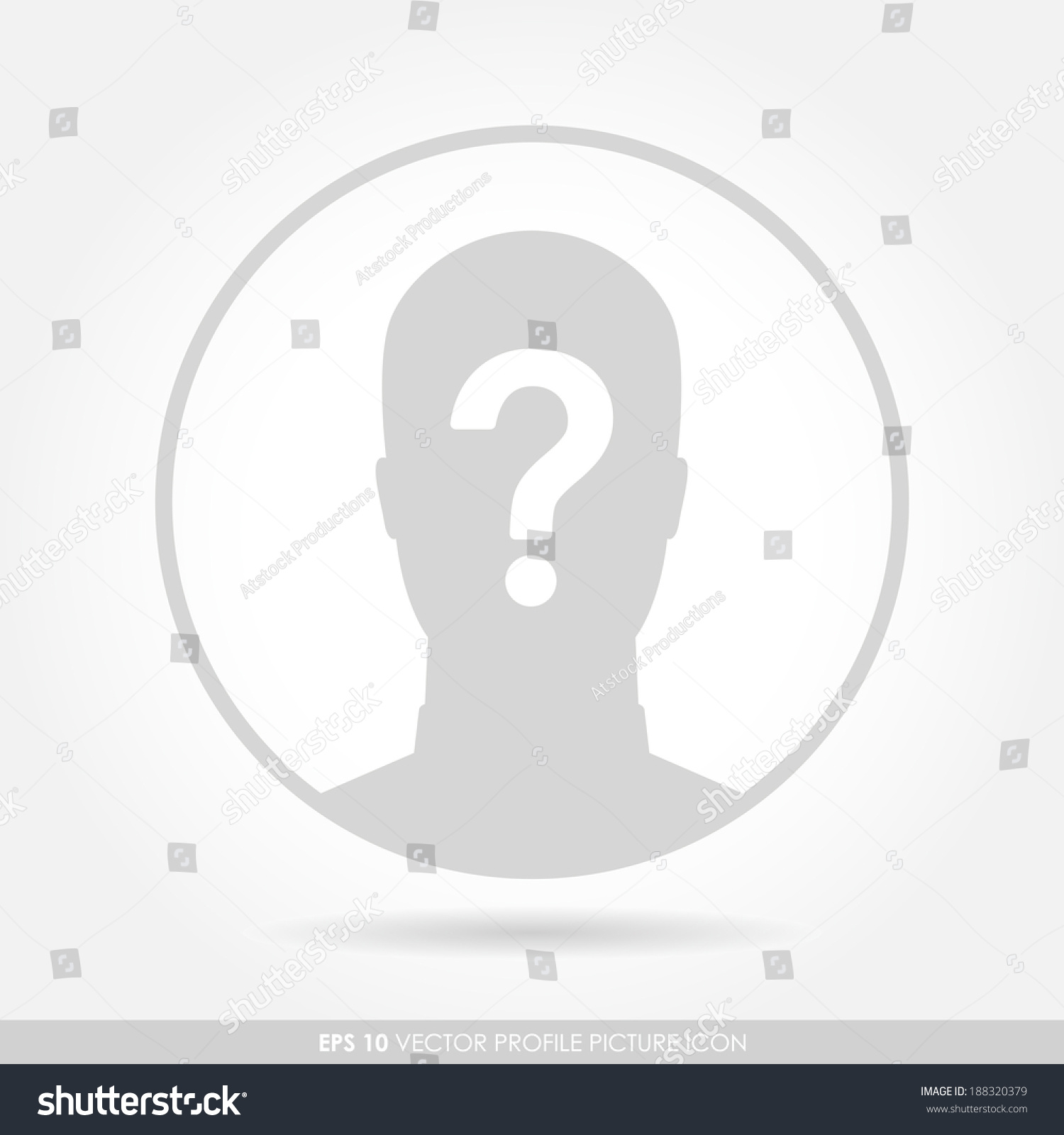 Vektor Stok Male Icon Question Mark Light Version (Tanpa Royalti ...