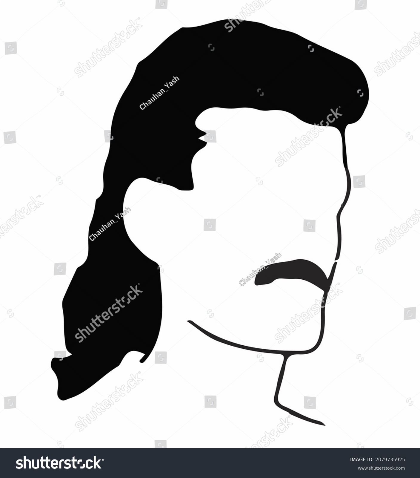 Man mullet Stock Illustrations, Images & Vectors | Shutterstock