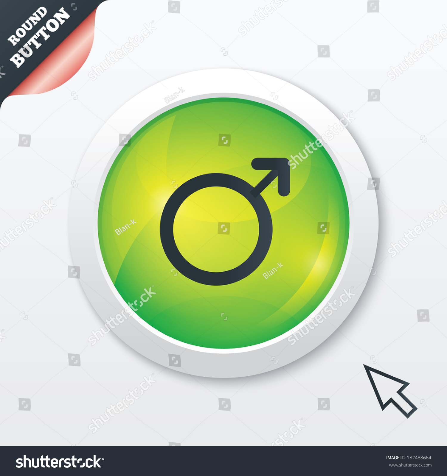 Male Sign Icon Male Sex Button Stock Vector Royalty Free 182488664