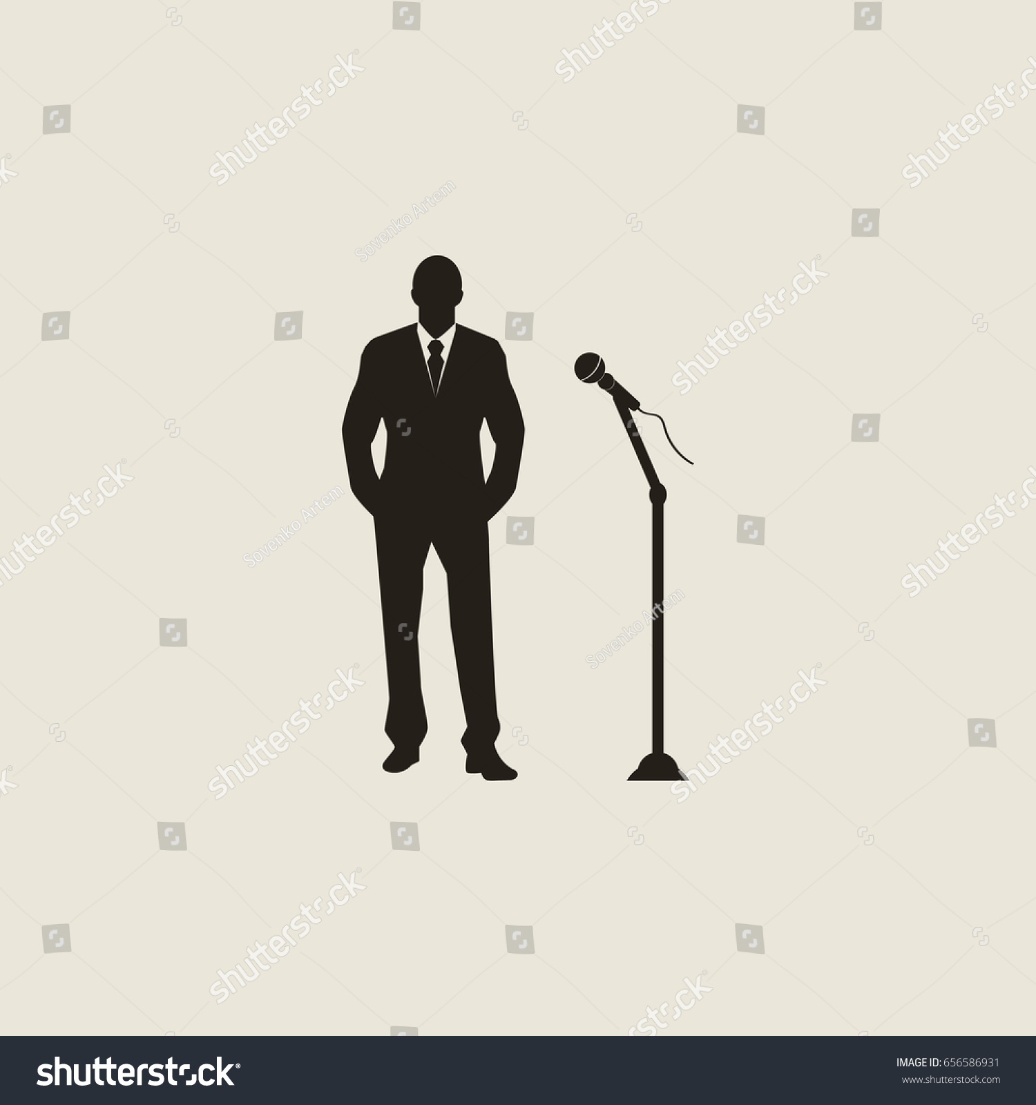 Male Singer Vector Illustration Stock Vector (Royalty Free) 656586931