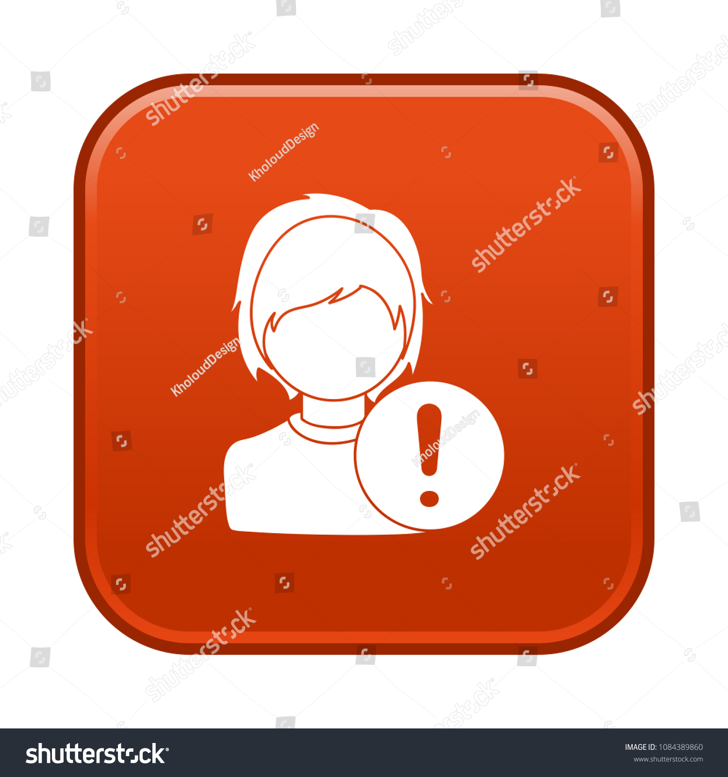 Male User Warning Stock Vector (Royalty Free) 1084389860 | Shutterstock
