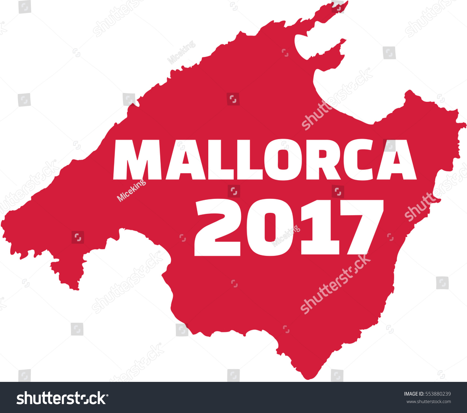 Mallorca Map Mallorca 2017 Stock Vector (Royalty Free) 553880239