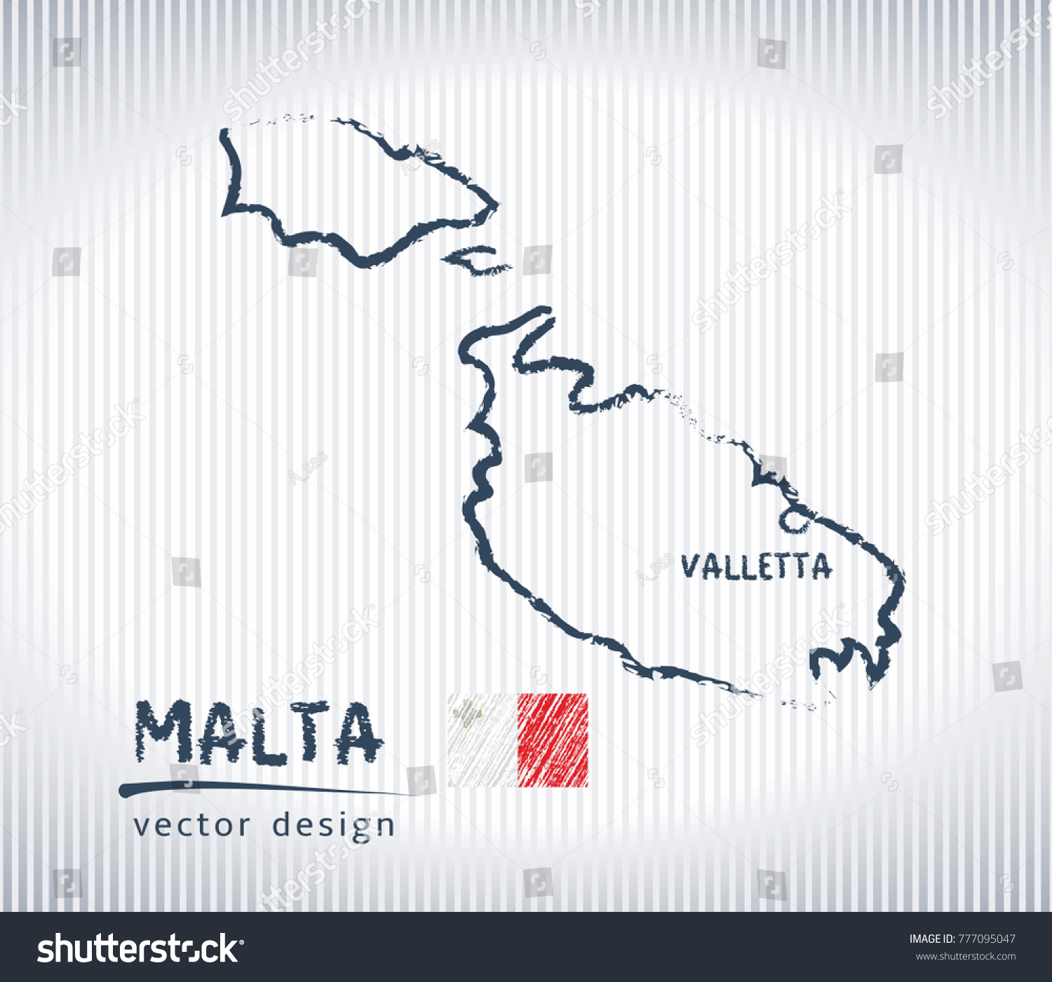 Malta National Vector Drawing Map On: Vector có sẵn (miễn phí bản quyền ...