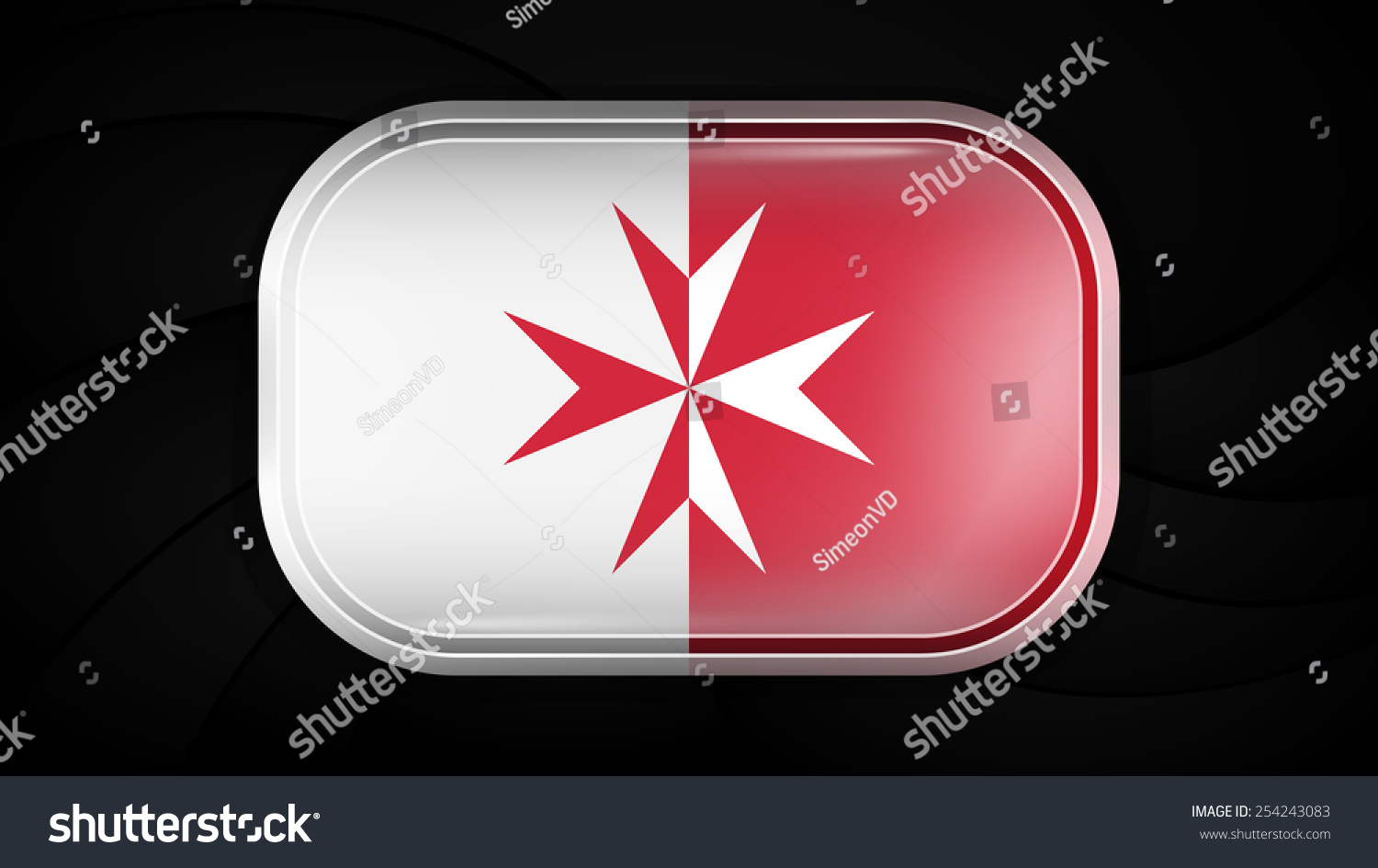 Malta Vector Flag Button Series Rectangular: vector de stock (libre de ...