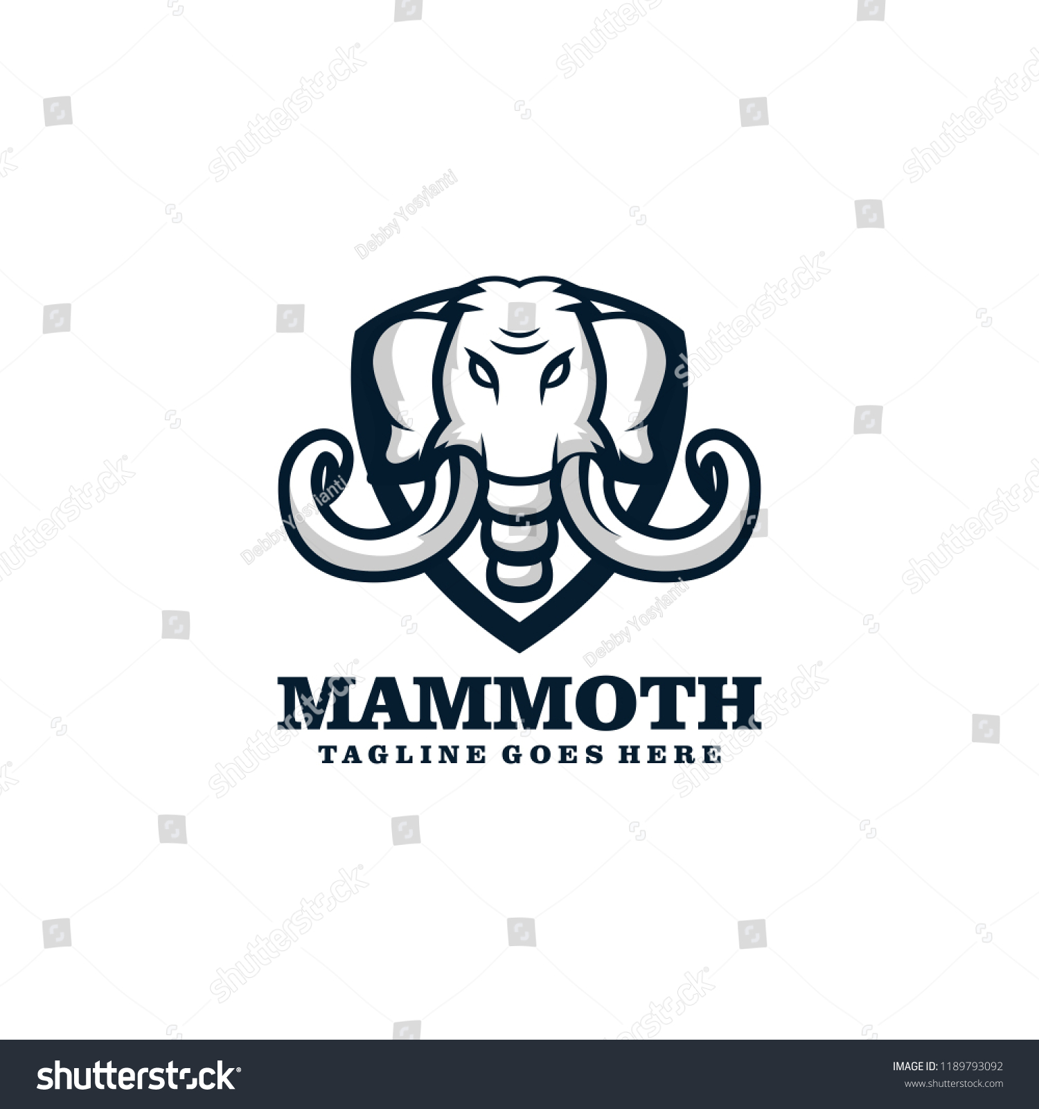 Mammoth Logo Design Stock Vector (Royalty Free) 1189793092 | Shutterstock