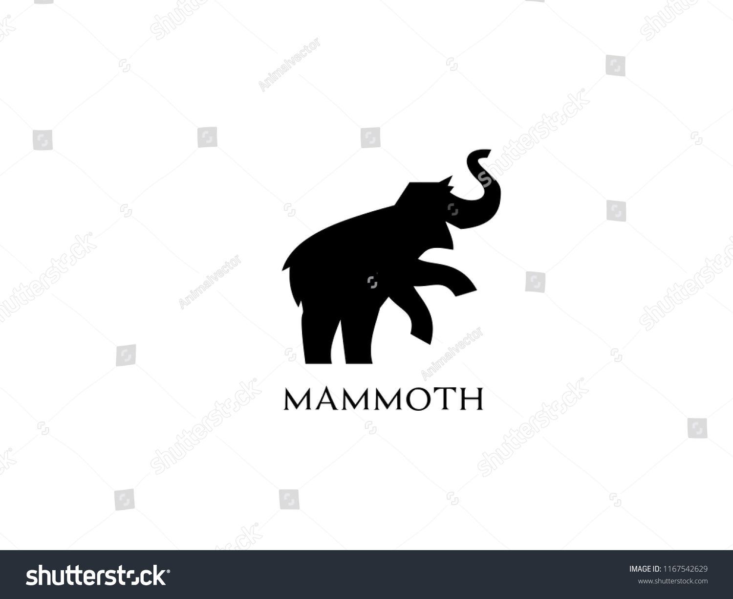 Mammoth Logo Icon Designs Stock Vector (Royalty Free) 1167542629 ...