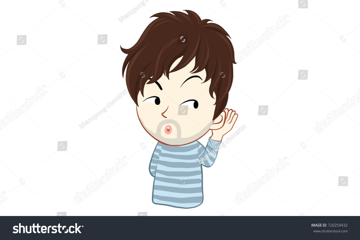 Man Action Cartoon Hear Stock Vector (Royalty Free) 720259432