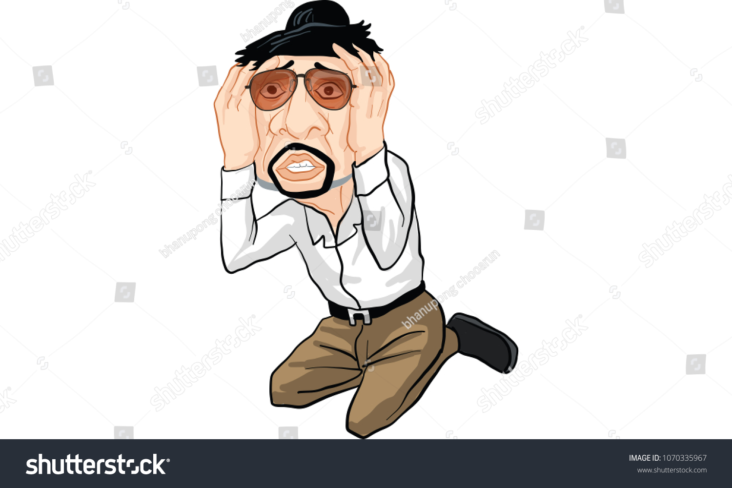 Man Action Cartoon Vector Stock Vector (Royalty Free) 1070335967