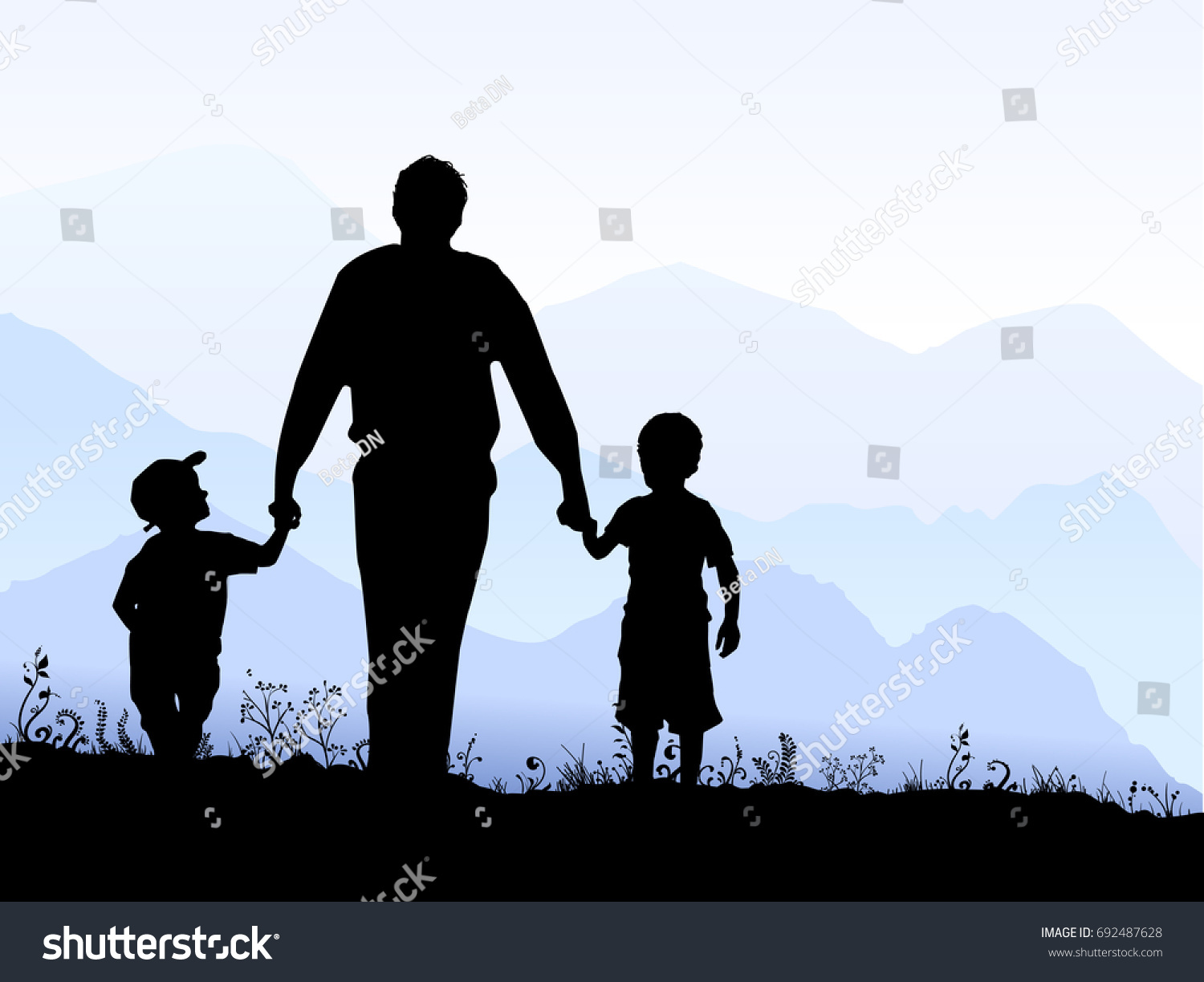 Man Boys Walking Stock Vector (Royalty Free) 692487628 | Shutterstock