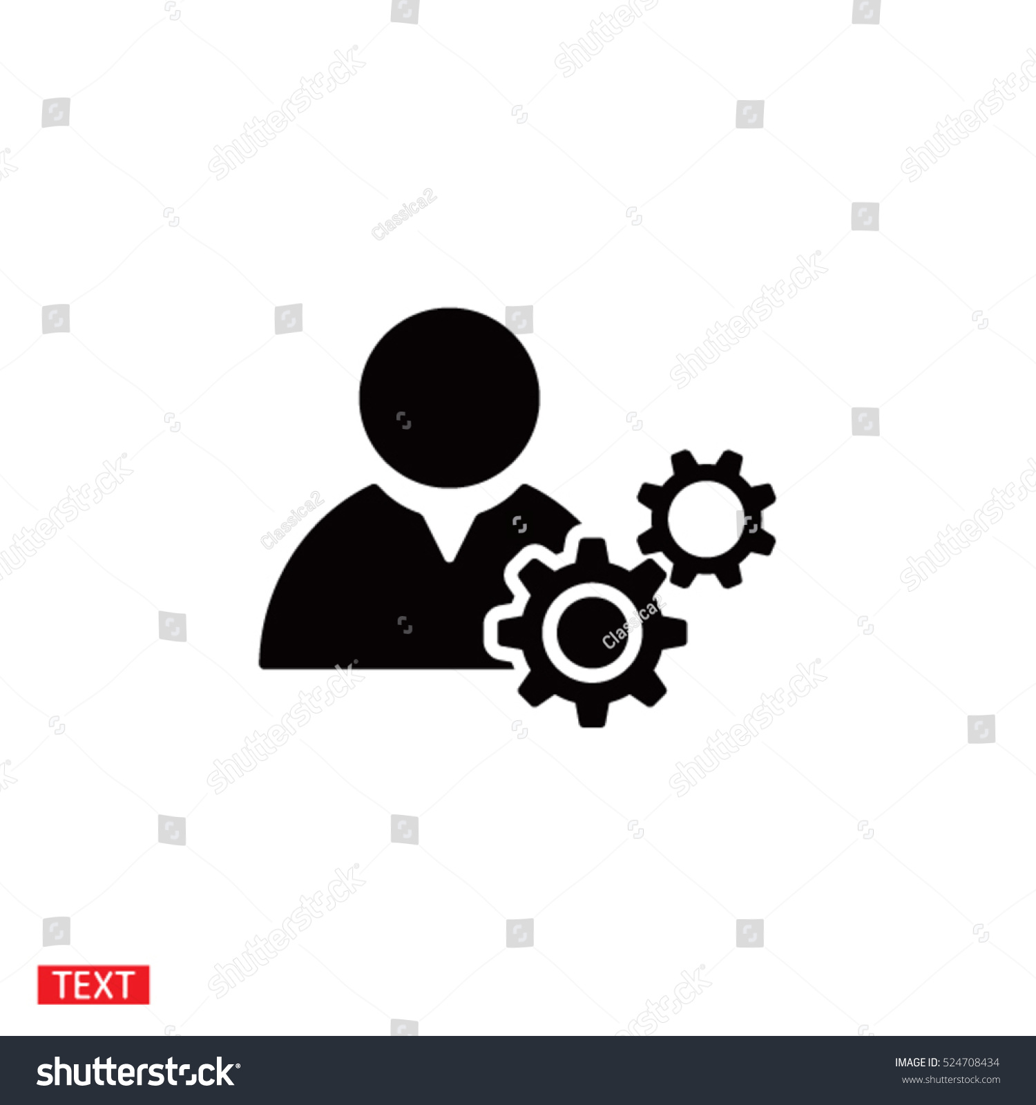 Man Cog Icon Stock Vector (Royalty Free) 524708434 | Shutterstock