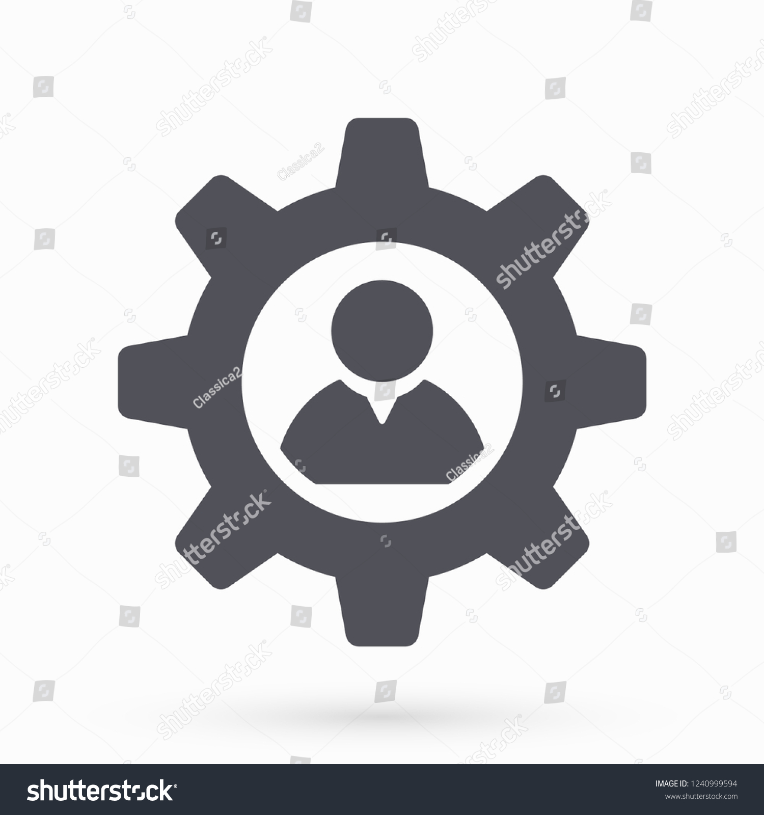 Man Cog Vector Icon Stock Vector (Royalty Free) 1240999594 | Shutterstock
