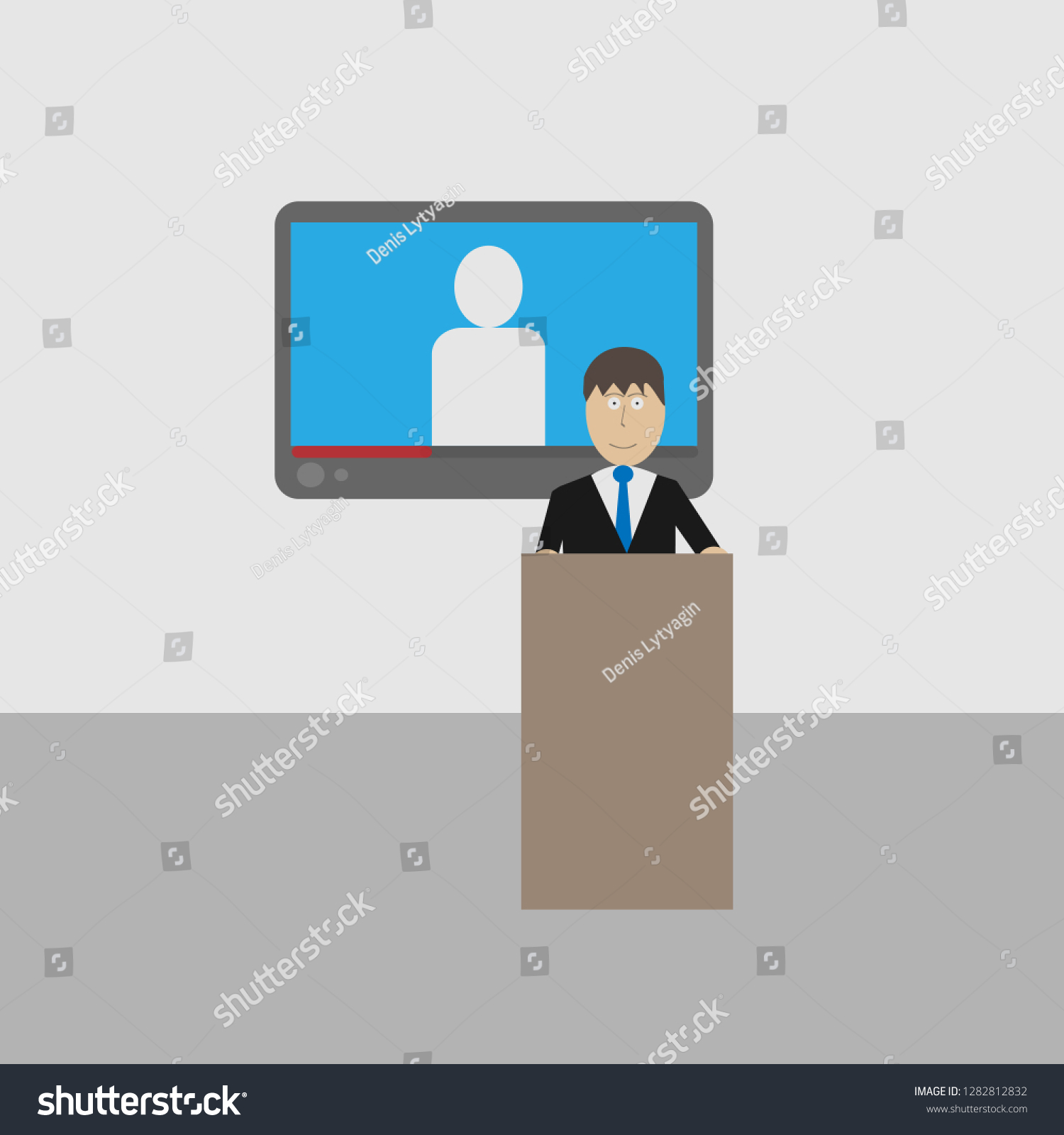 Man Conference Vector Graphics Stock Vector (Royalty Free) 1282812832