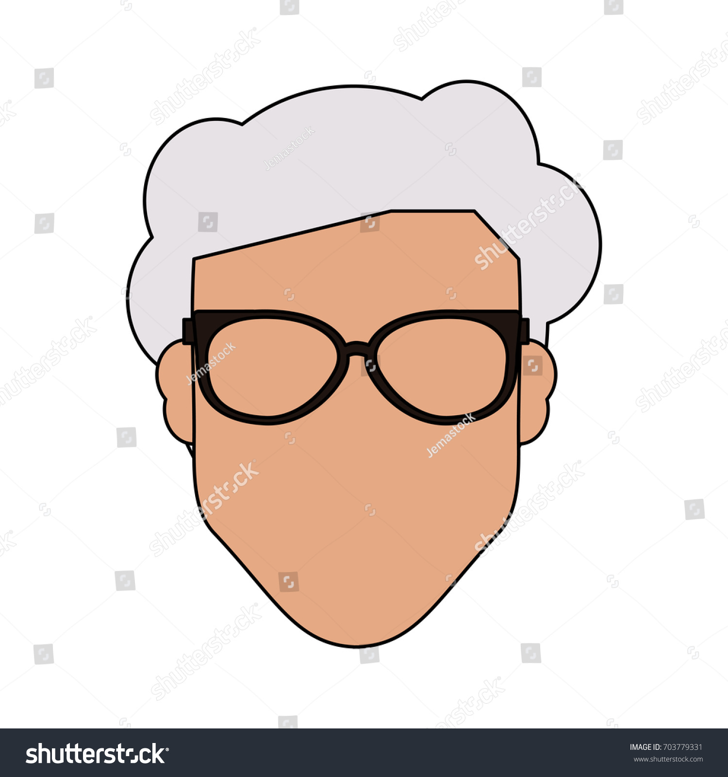 Man Avatar Head Icon Image Stock Vector (Royalty Free) 703779331 ...