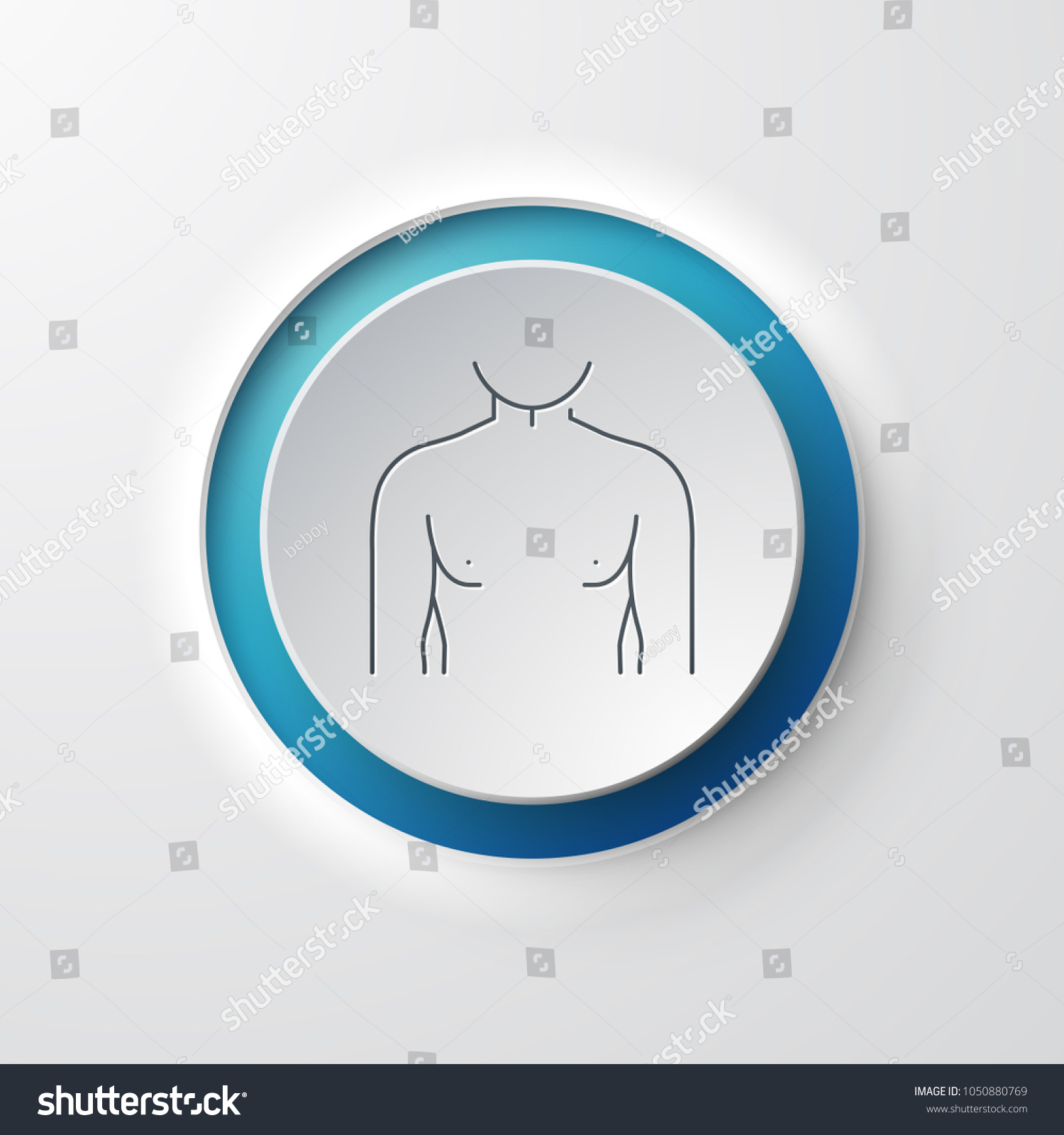 Man Body Icon Stock Vector (Royalty Free) 1050880769