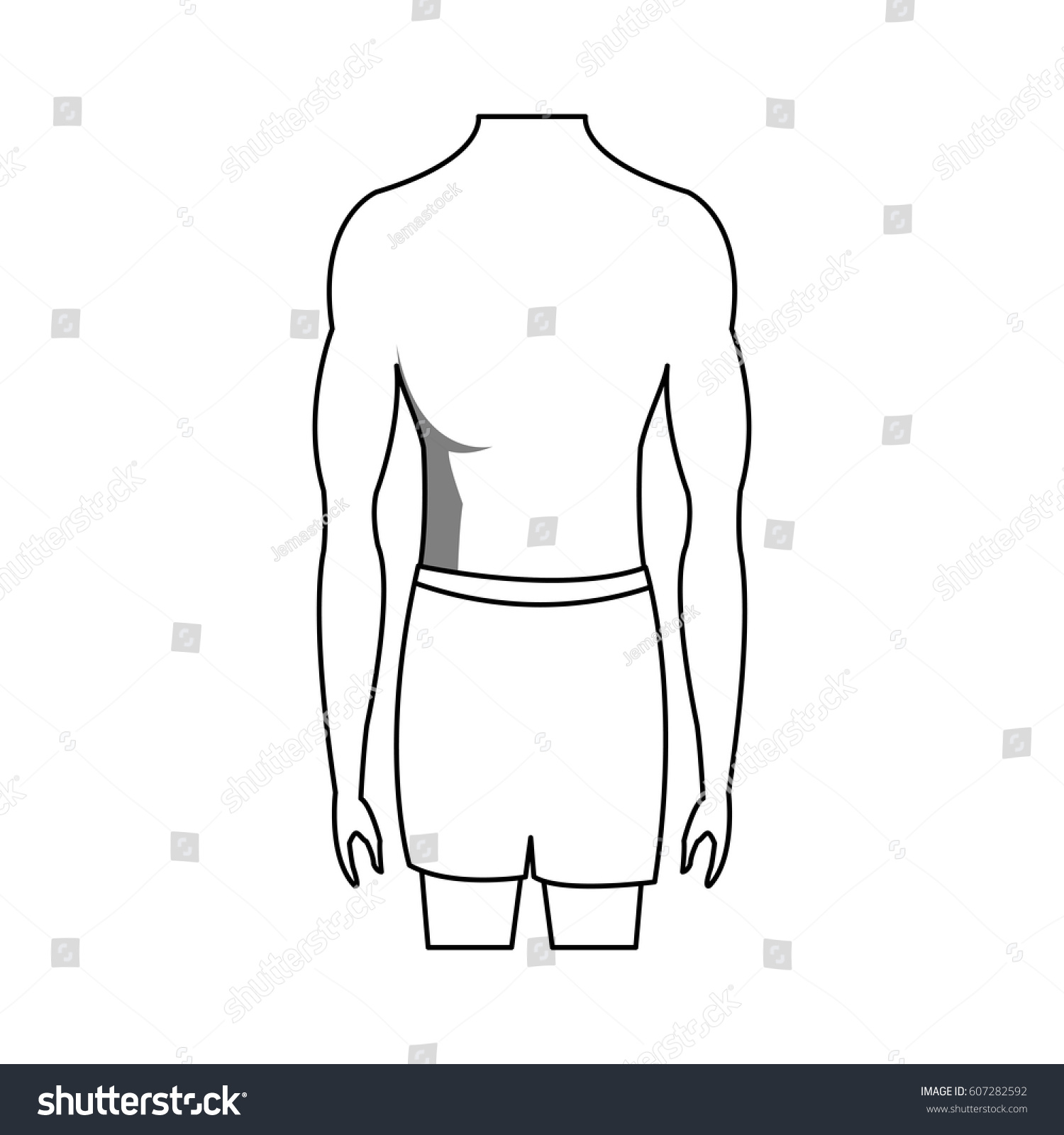 Man Body Icon Stock Vector (Royalty Free) 607282592 | Shutterstock