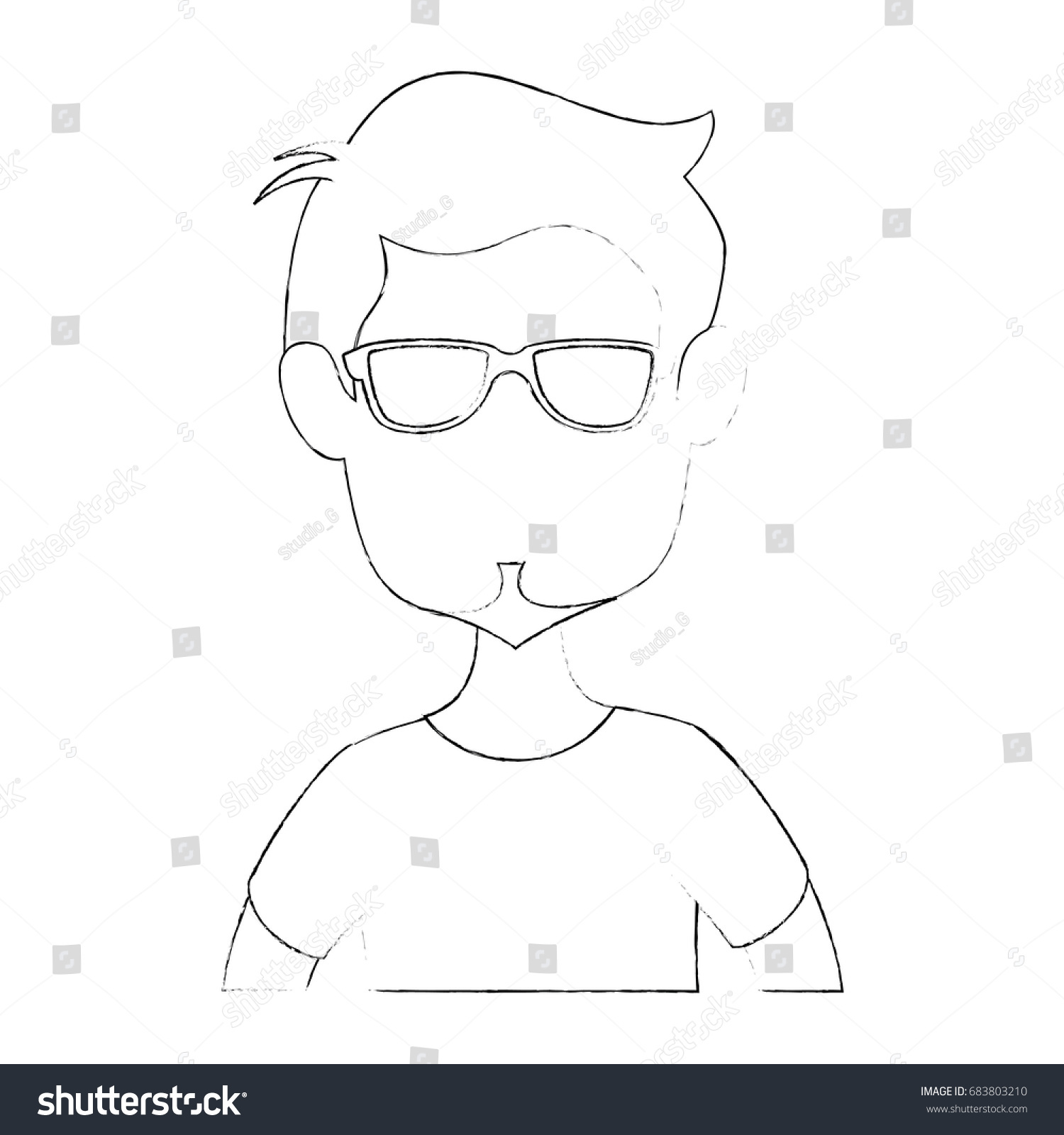 Man Cartoon Profile Stock Vector (Royalty Free) 683803210 | Shutterstock