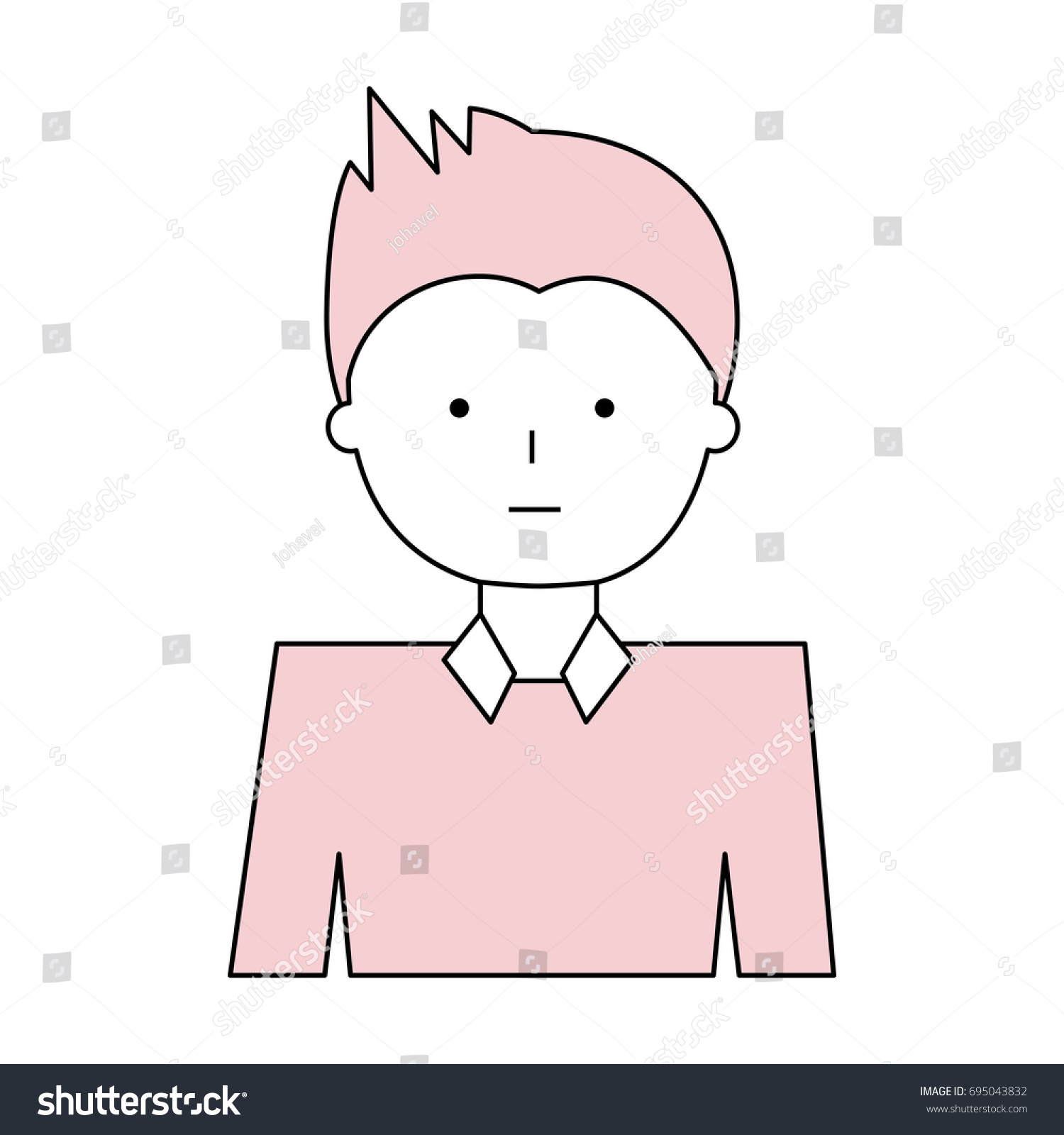 Man Cartoon Profile Stock Vector (Royalty Free) 695043832 | Shutterstock