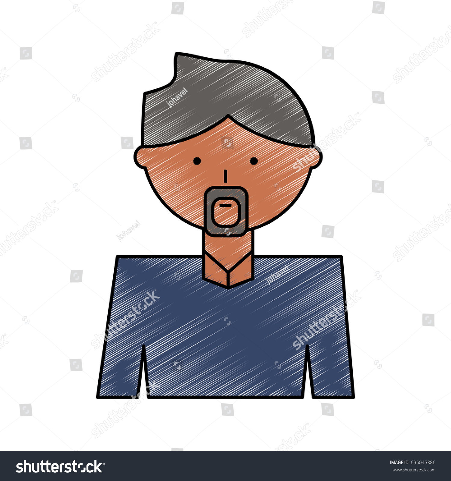 Man Cartoon Profile Stock Vector (Royalty Free) 695045386 | Shutterstock