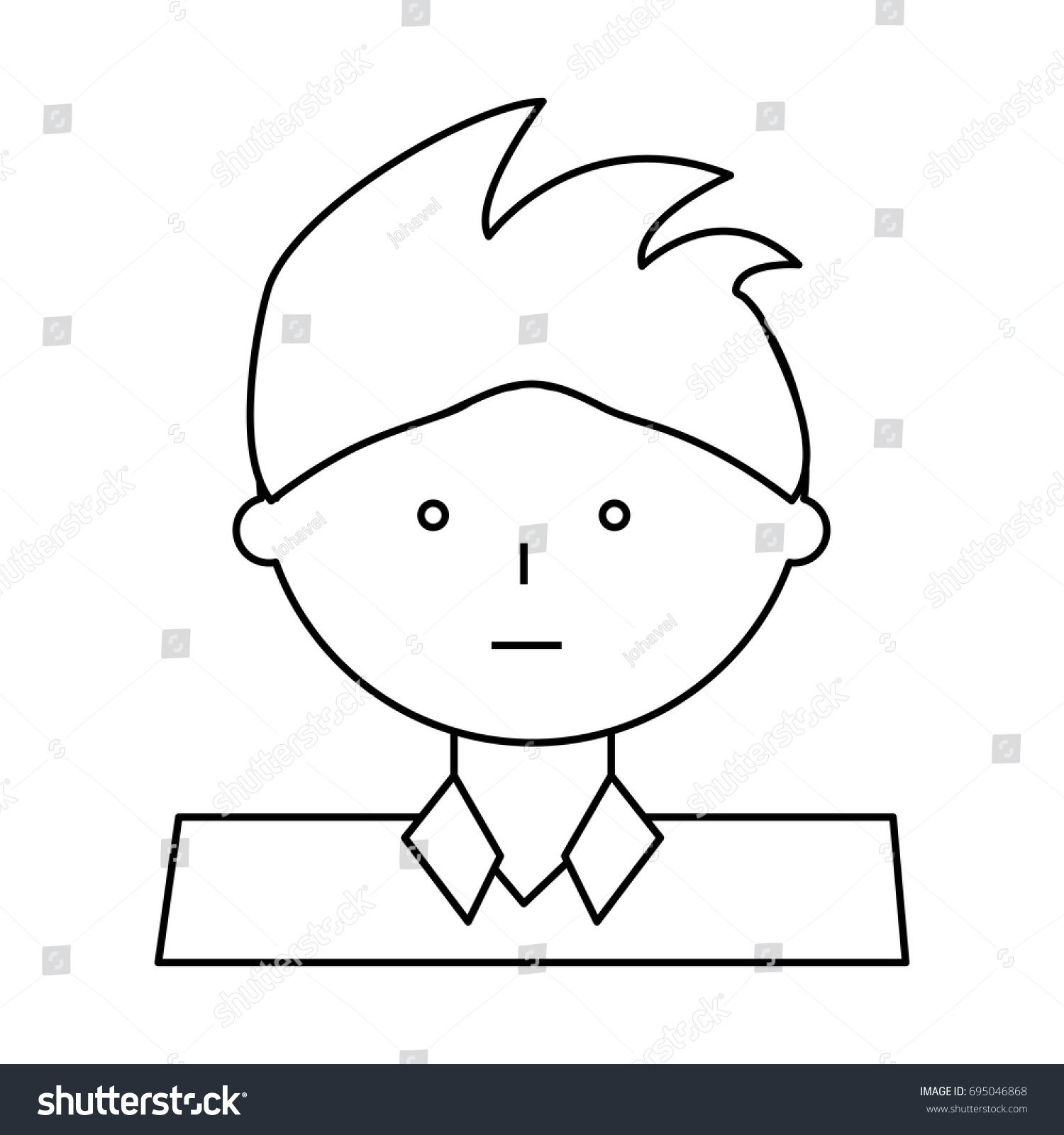 Man Cartoon Profile Stock Vector (Royalty Free) 695046868 | Shutterstock