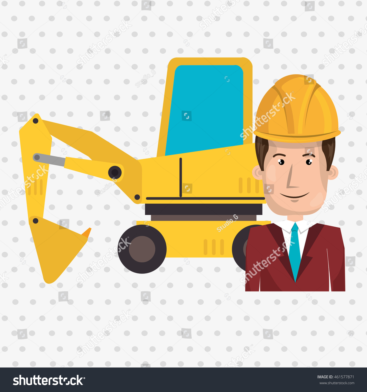 Man Construction Tool Work Vector Illustration Stock Vector (Royalty ...