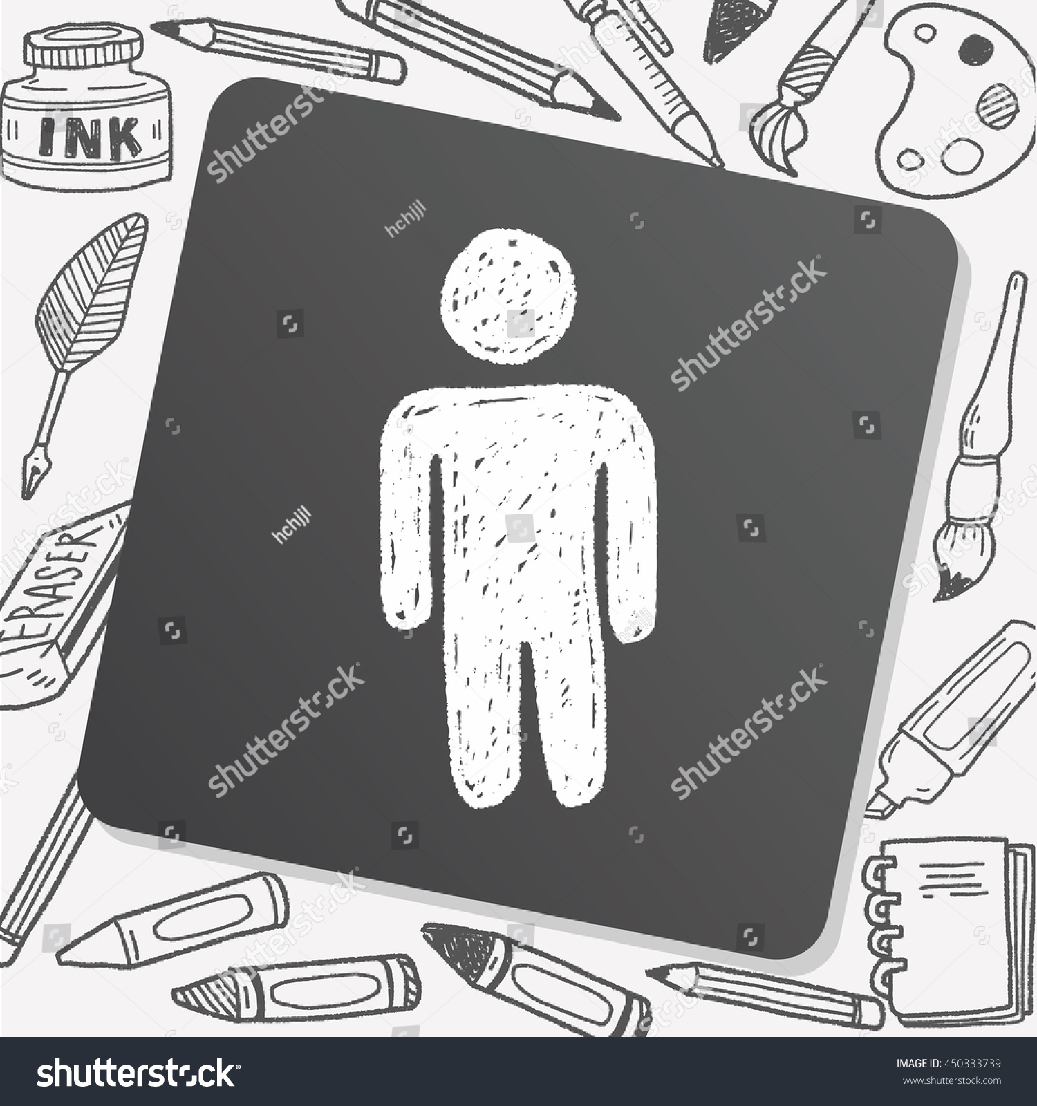 Man Doodle Stock Vector (Royalty Free) 450333739 | Shutterstock