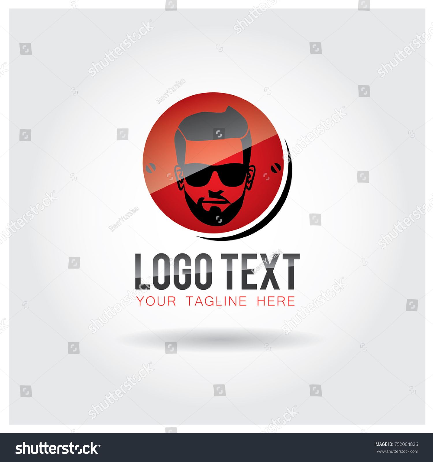 Man Face Logo Icon Vector Template Stock Vector (Royalty Free ...