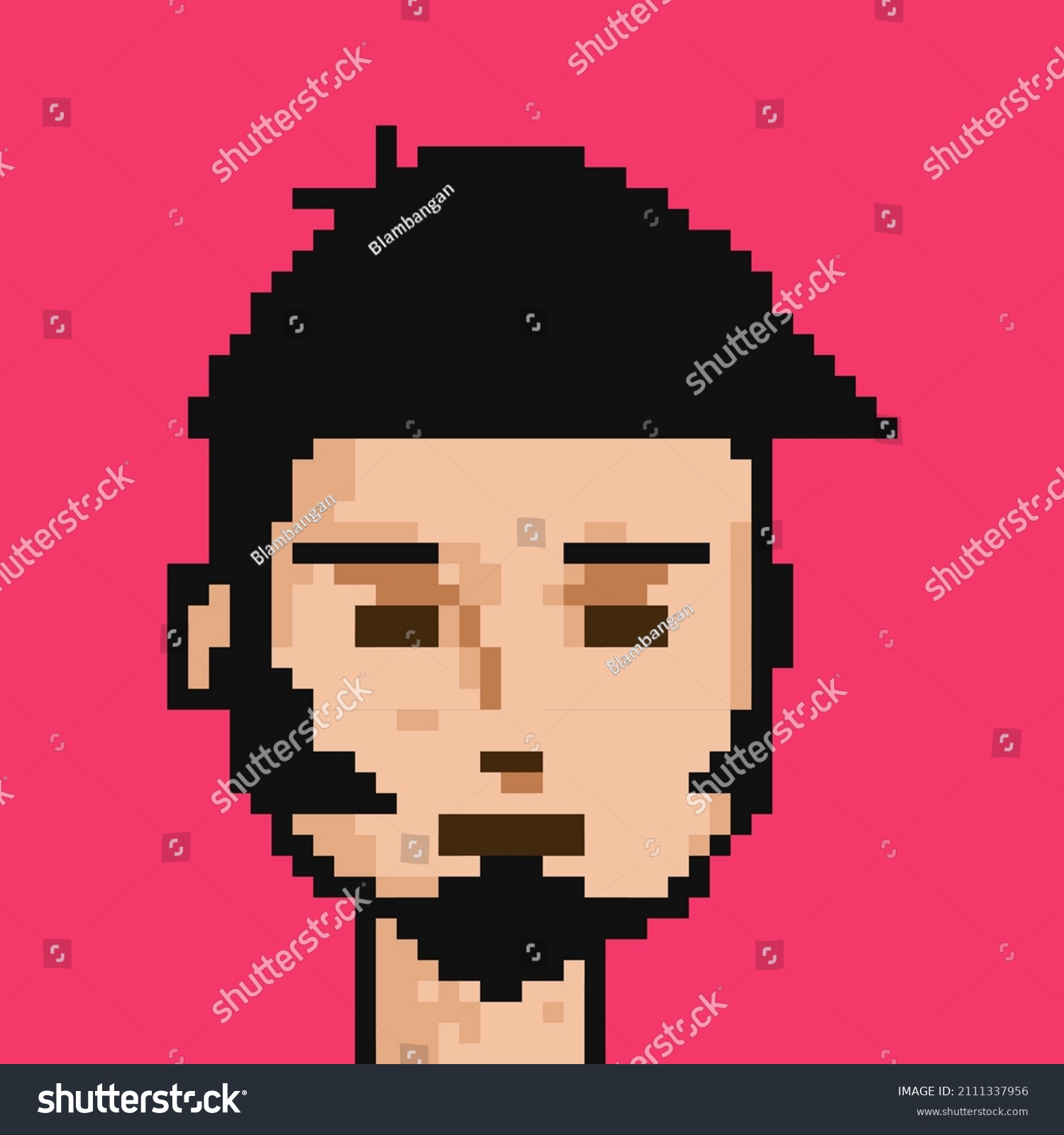 Man Face Pixel Design Nft Project Stock Vector (Royalty Free ...