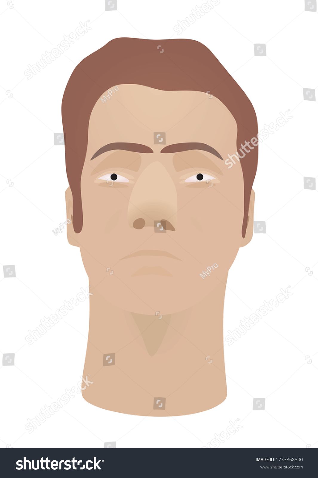 Man Face Portrait Vector Illustration Stock Vector (Royalty Free ...