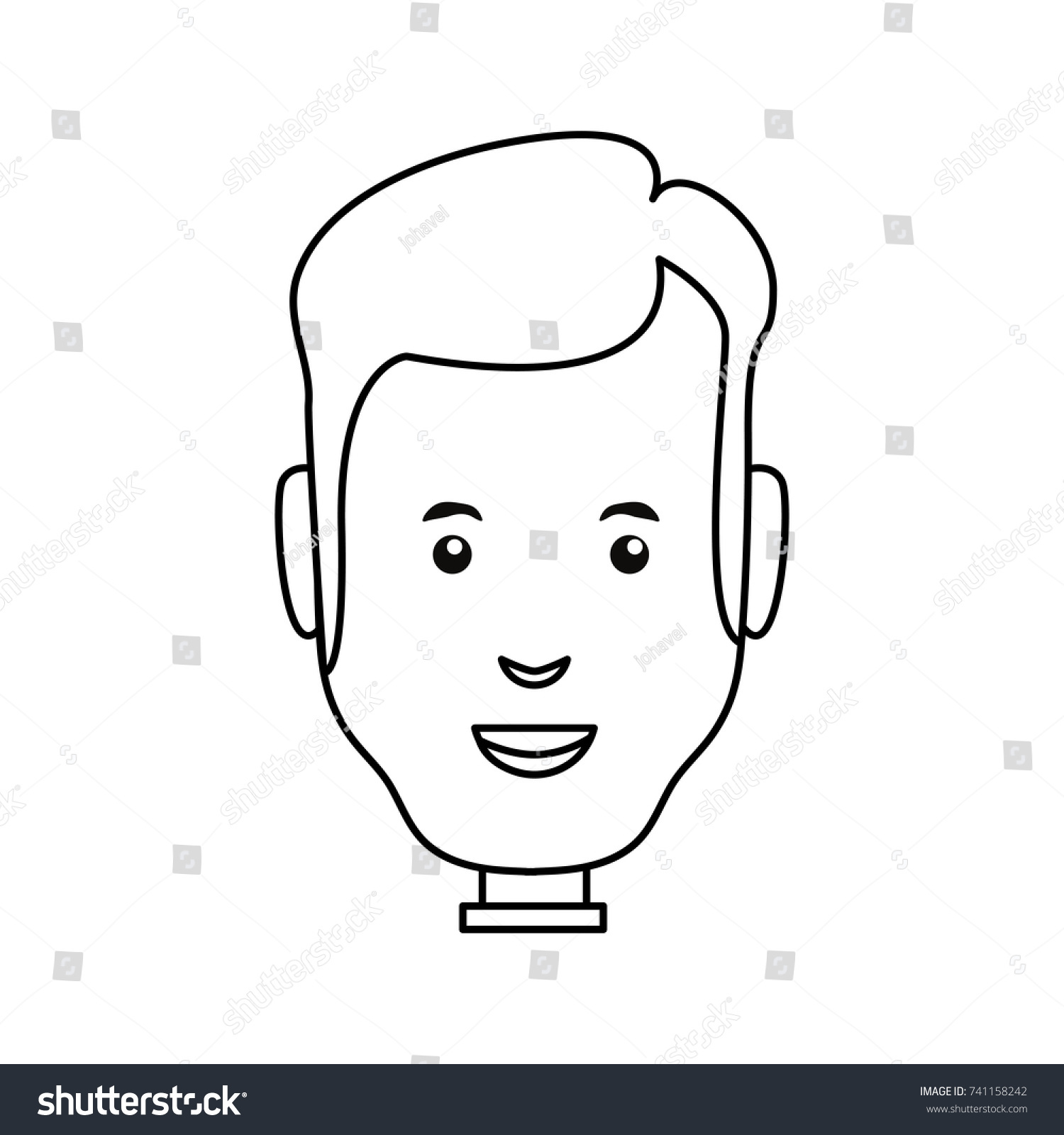 Man Face Vector Illustration: เวกเตอร์สต็อก (ปลอดค่าลิขสิทธิ์ ...