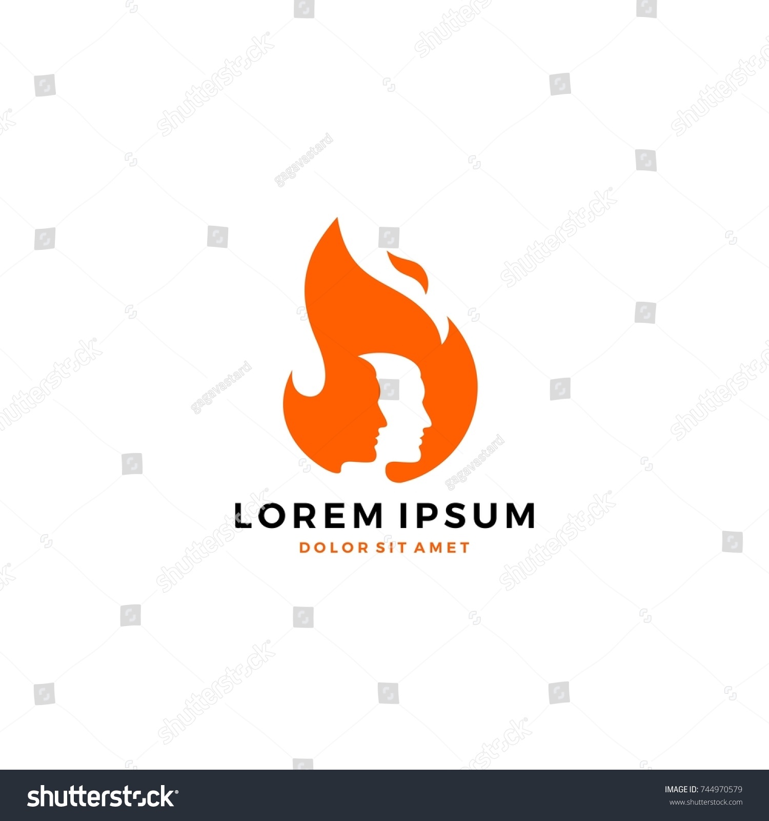 Man Fire Flame Logo Vector Icon Stock Vector (Royalty Free) 744970579 ...