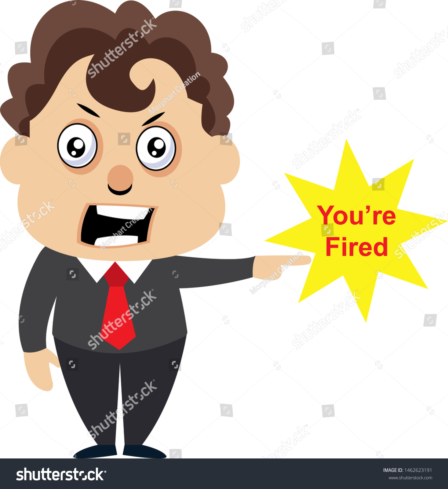 Man Fired Worker Illustration Vector On Stock Vector (Royalty Free ...