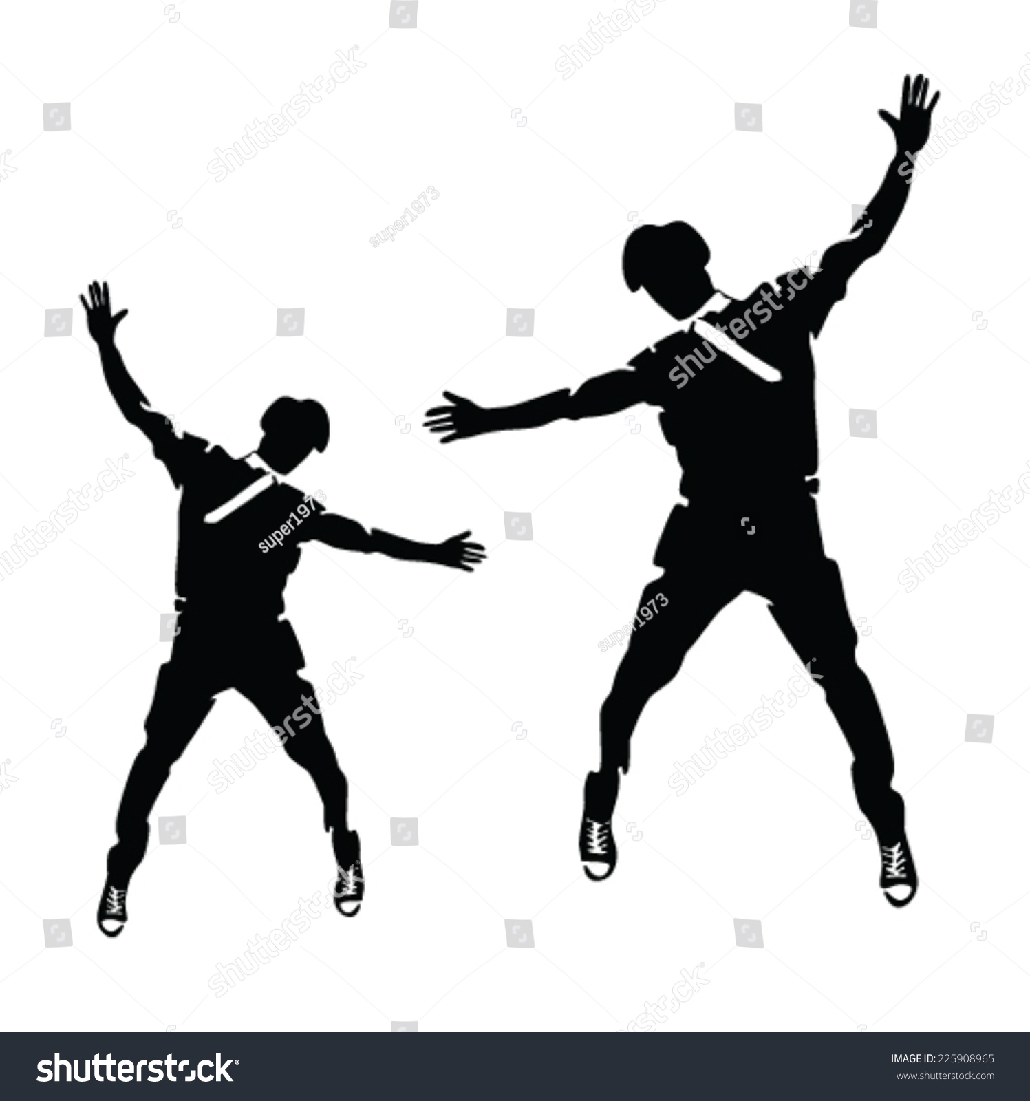 Man Flying Vector Silhouette Stock Vector (Royalty Free) 225908965