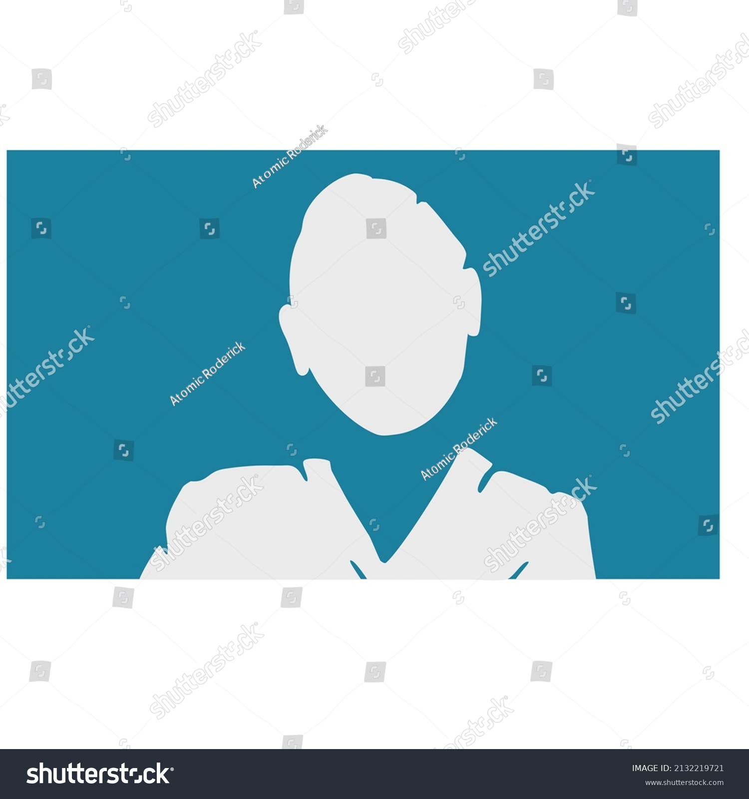 Man Front View Reverse Silhouette Stock Vector (Royalty Free ...