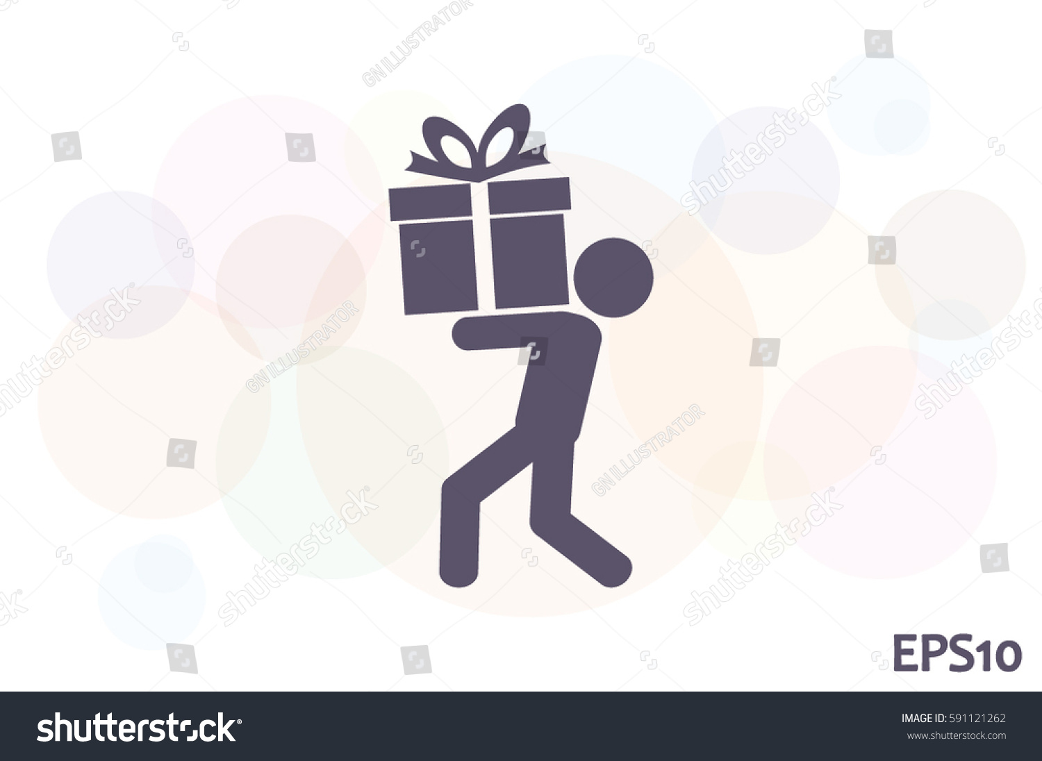 Man Gift Icon Vector Stock Vector (Royalty Free) 591121262 | Shutterstock