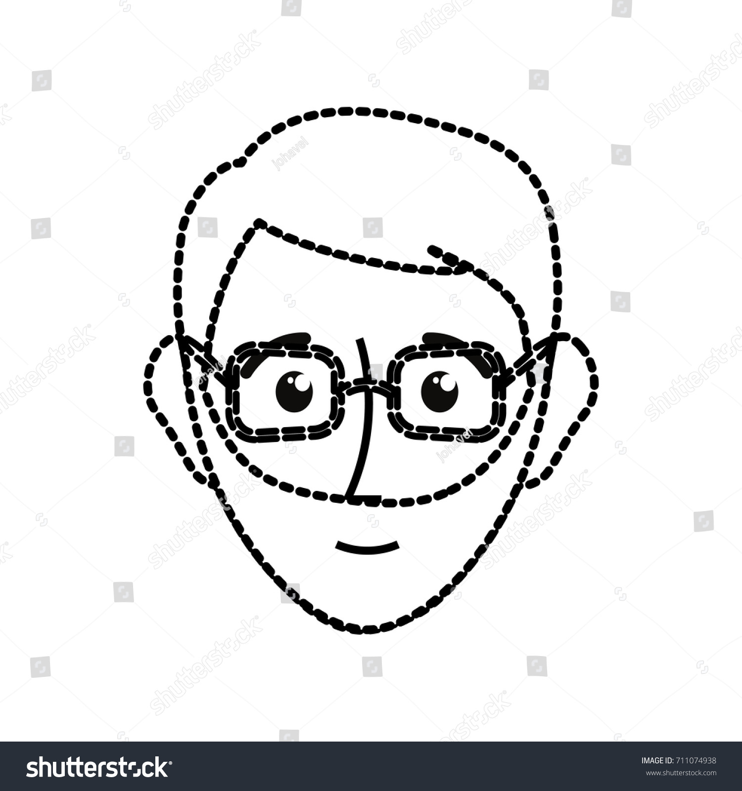Man Head Vector Illustration Stock Vector (Royalty Free) 711074938 ...